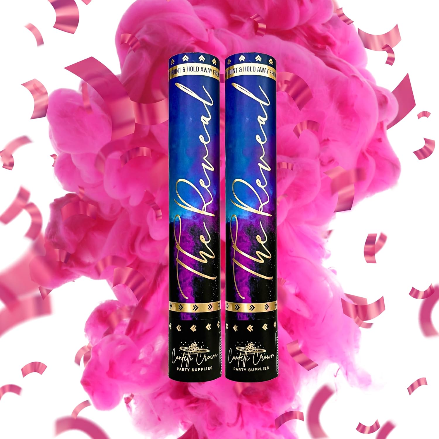 Amazon.com: Confetti Crown Baby Gender Reveal Confetti Powder Cannon ...