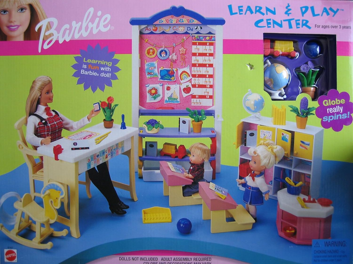 Amazon.com: 2000 Barbie Learn & Play Center School : Toys & Games