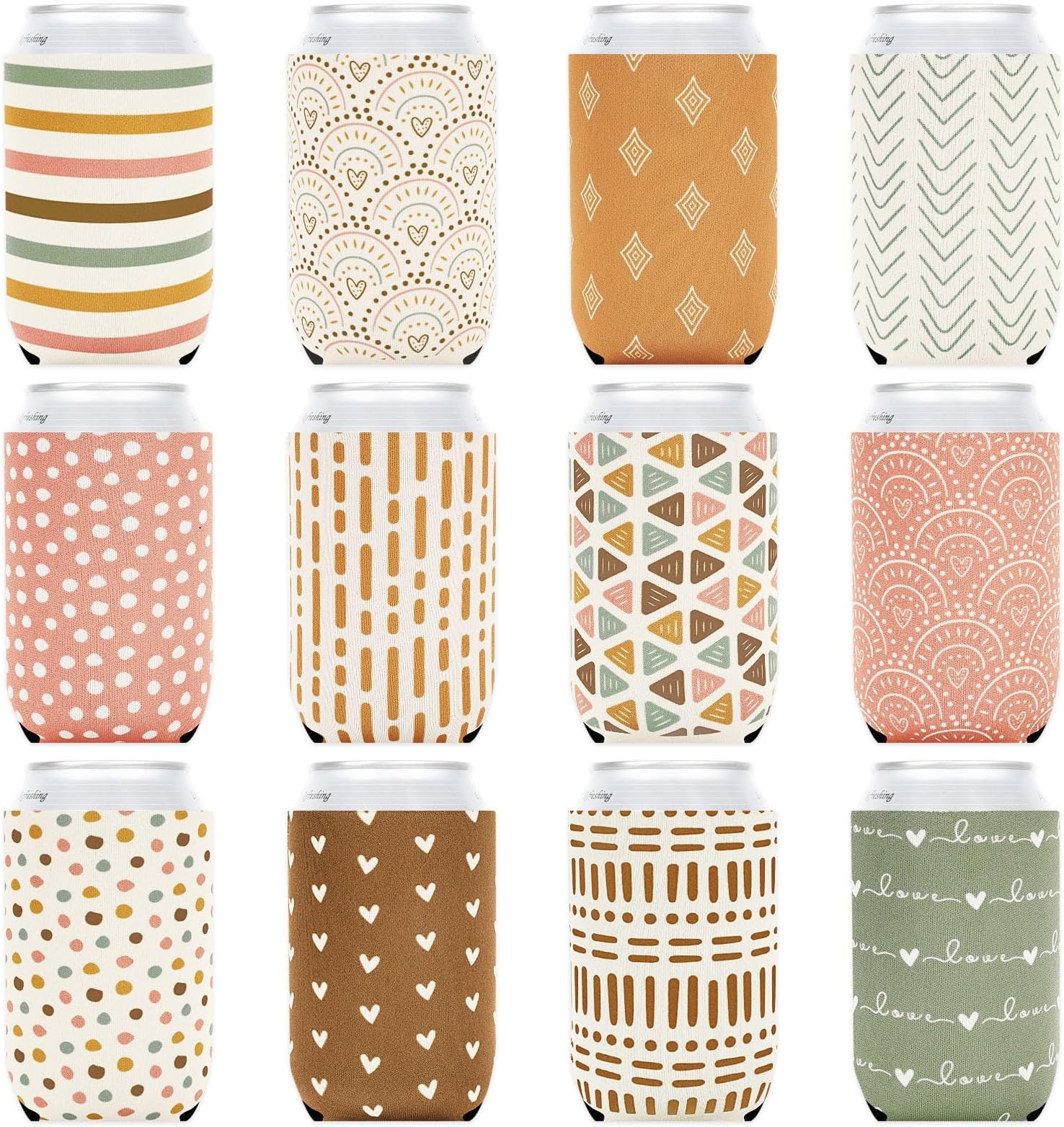 Amazon.com: Purpeak 12 Pcs Preppy Beer Coolers Aesthetic Hot Pink White ...