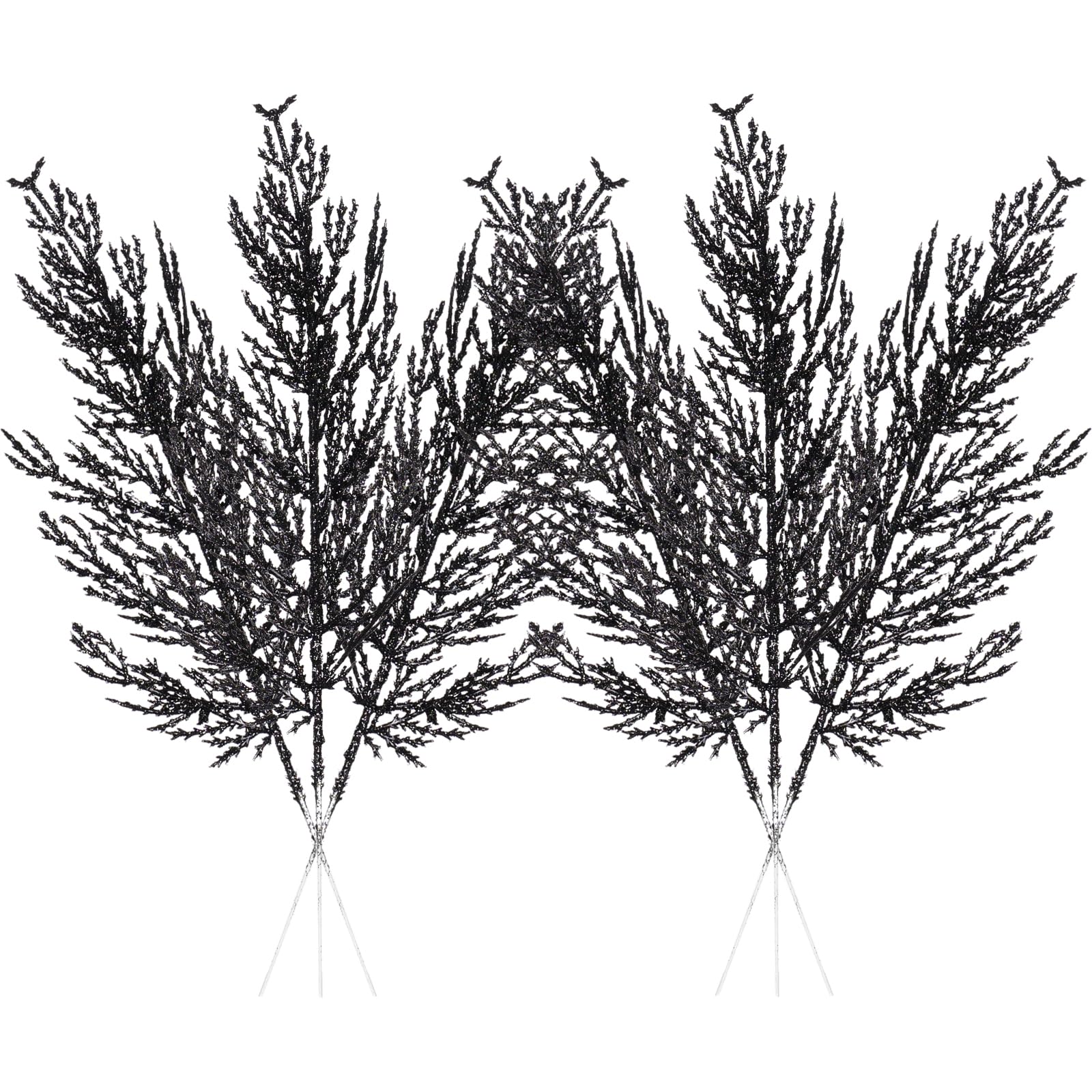 Amazon.com: Christmas Glitter Stems 24pcs Artificial Pine Tree Picks ...
