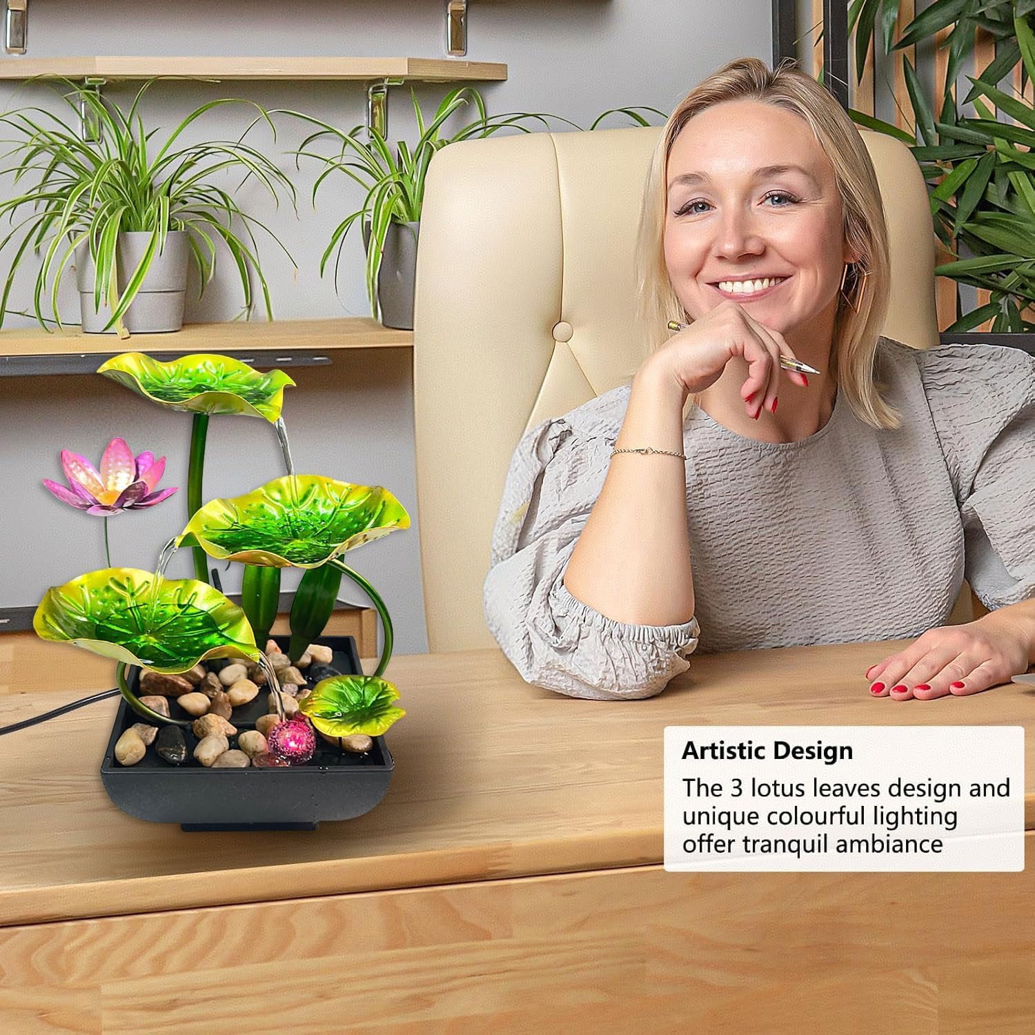Snapklik.com : Mall Water Fountain Indoor Mini Waterfall Fountain Desk ...
