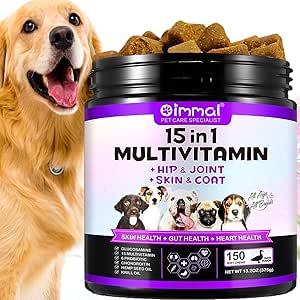 Amazon.com : 15-in-1 Dog Multivitamin Supplements, Dog Multivitamin Chewable with Glucosamine ...