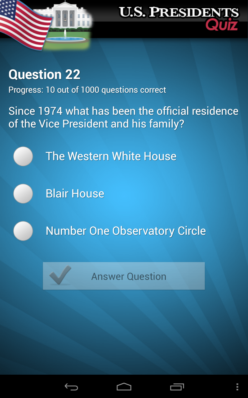 Ultimate US Presidents Quiz - App on Amazon Appstore