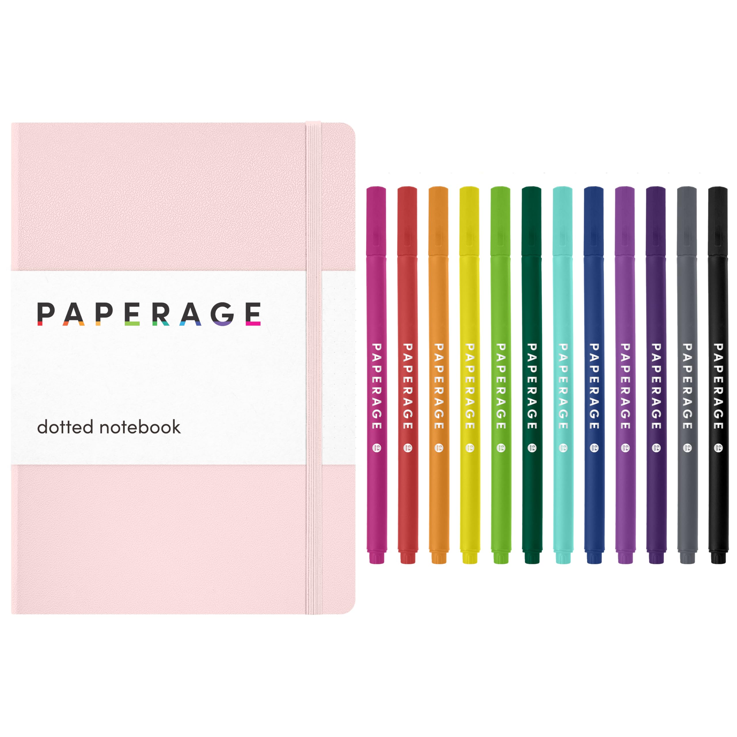 Amazon.com : PAPERAGE Dotted Journal Notebook, (Blush), 160 Pages ...