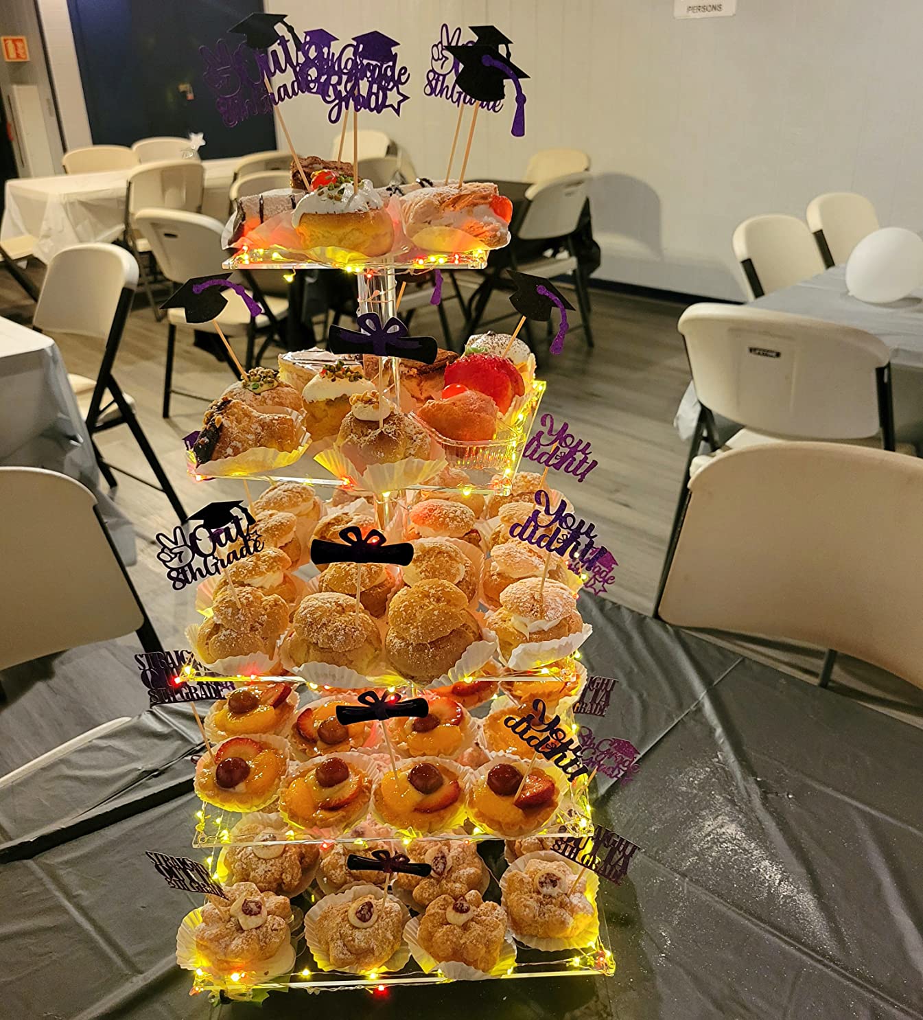 Amazon.com: 8th Grade Grad Cupcake Toppers, Gold Glitter 8th Grade ...