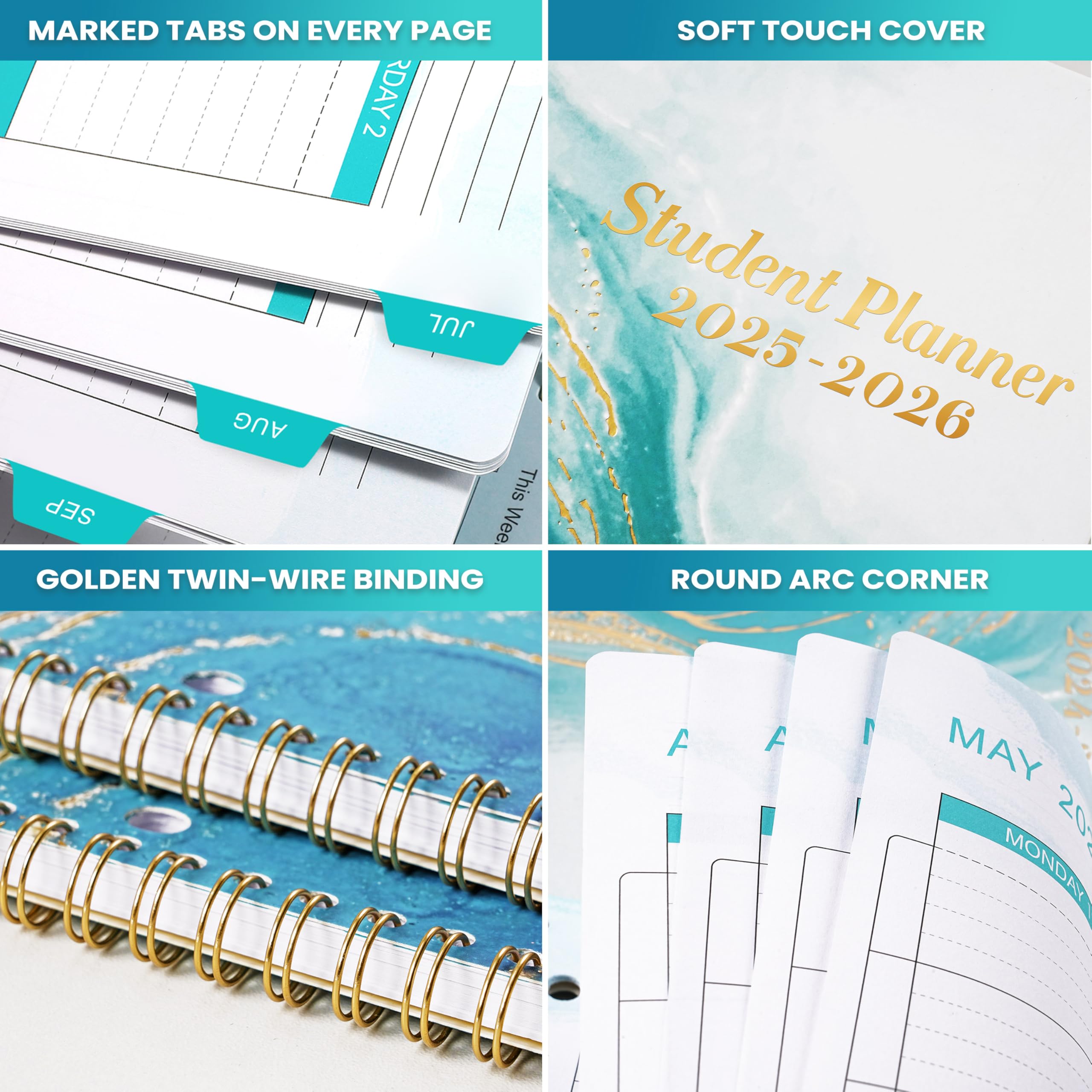 Snapklik.com : Student Planner 2025-2026, July 2025 To June 2026, 9" X ...