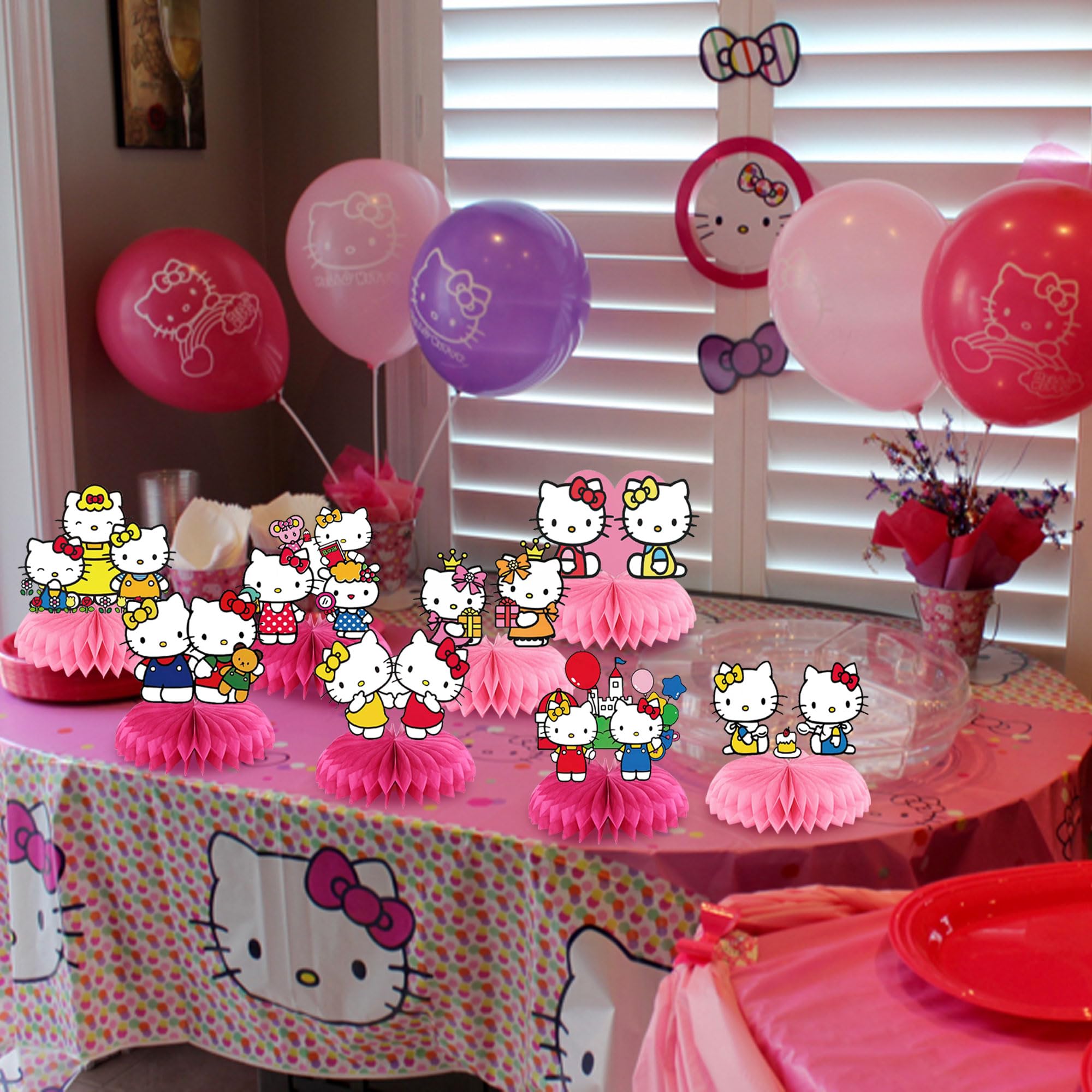 Hello Kitty Table Centerpieces Hello@Kitty Theme Decoration Done!