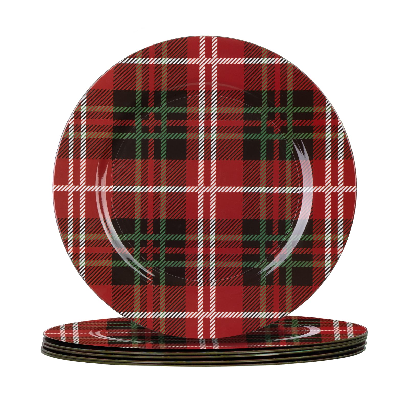 Amazon.com | MAONAME Red Charger Plates Set of 6, 13 Inch Plastic ...