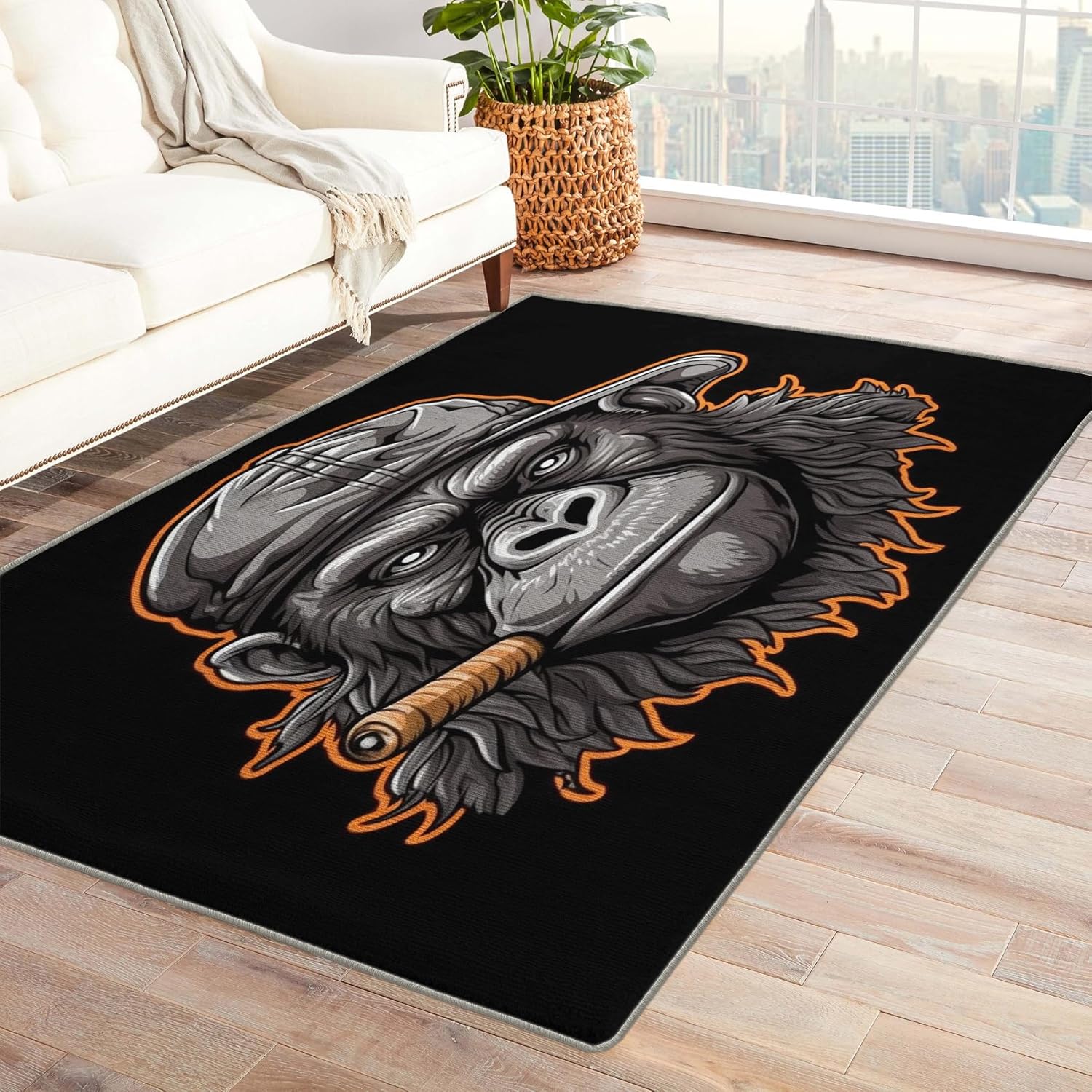 Amazon.com: Monkey Rug & Home Decor - 3x5 Rug, Orangutan Rugs for ...