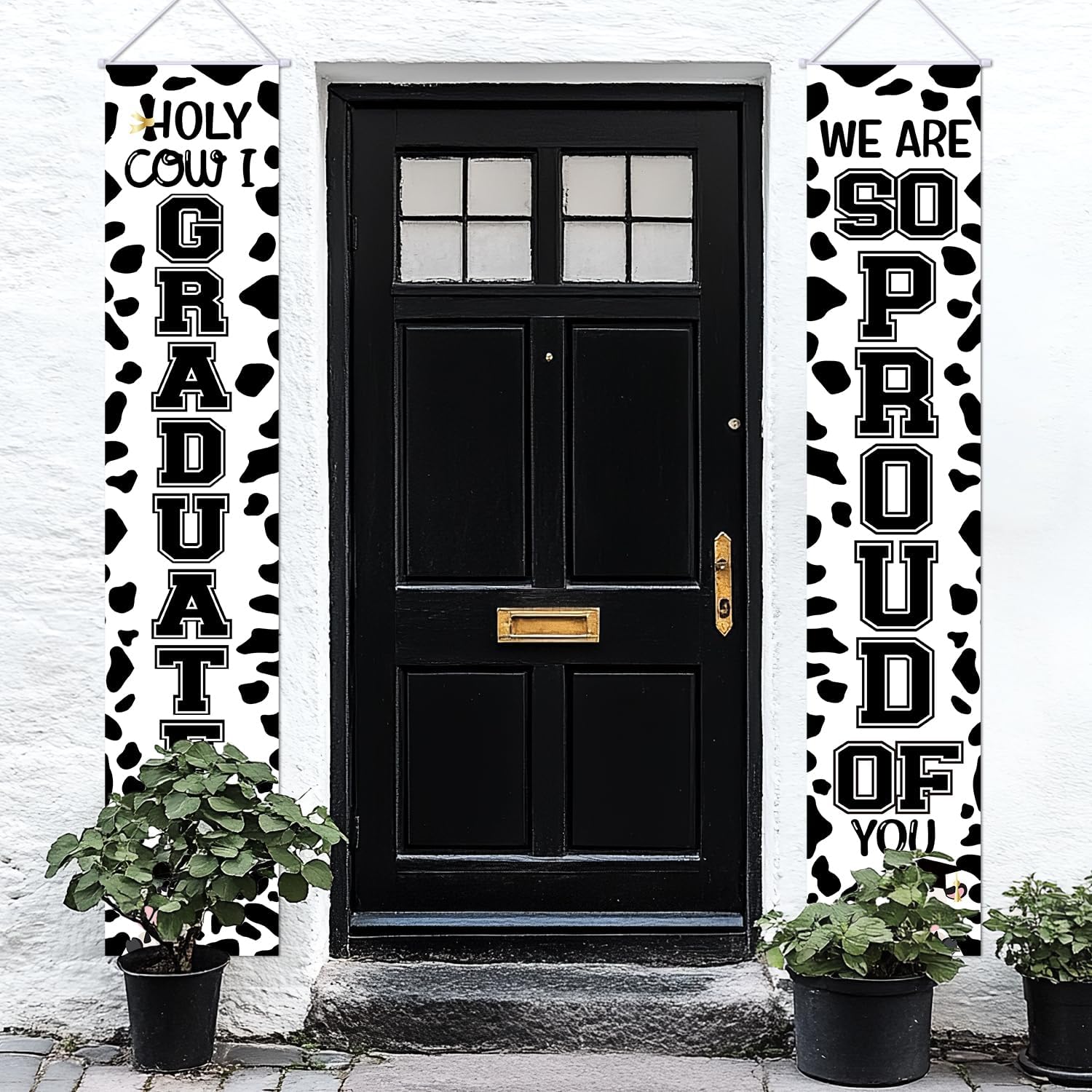 Amazon.com: Cow Graduation Party Decoration, Holy Cow I Graduated Porch ...