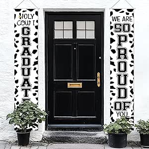 Amazon.com: Cow Graduation Party Decoration, Holy Cow I Graduated Porch ...