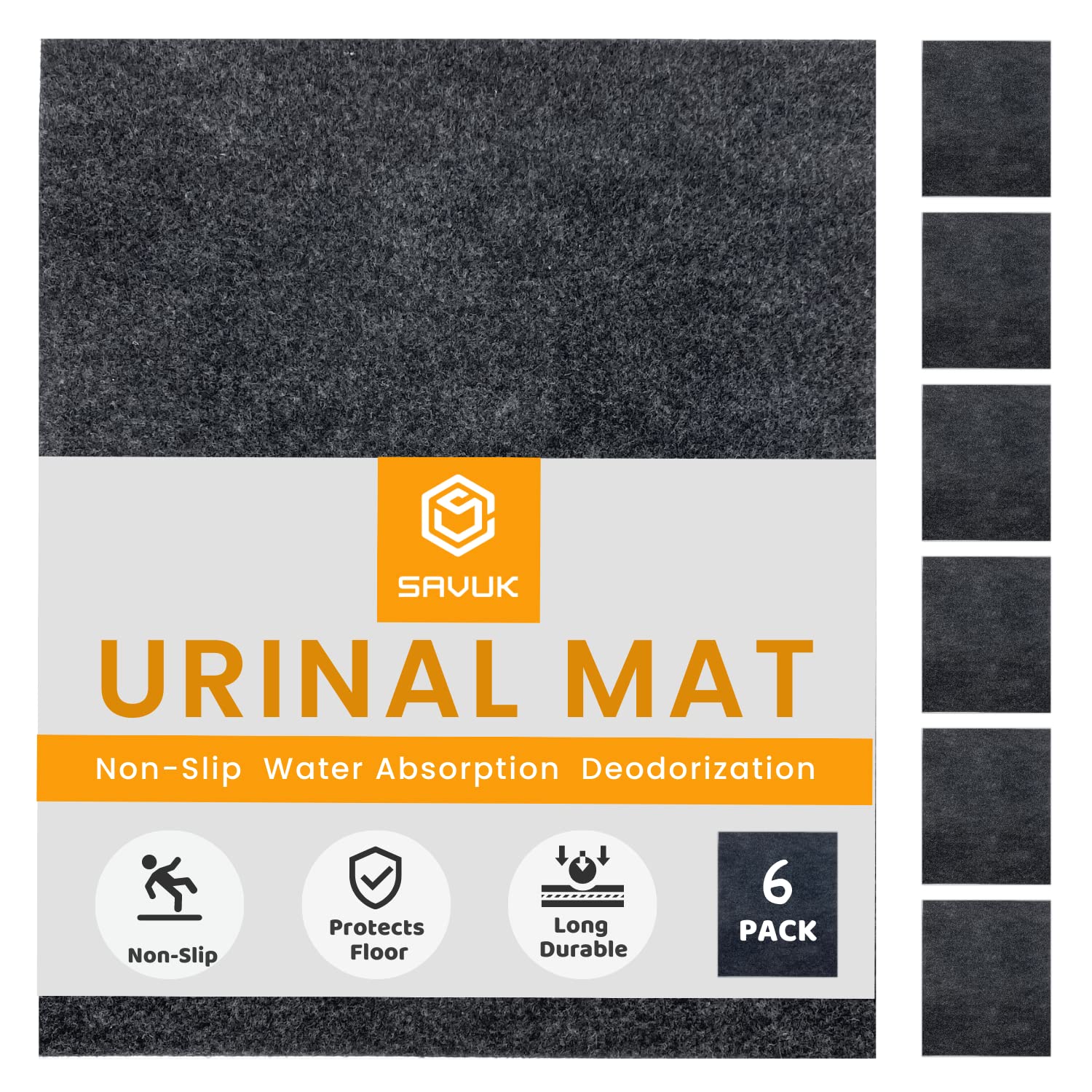 Urinal Mats Non-Slip Non-Adhesive Water Absroption Bathroom, Restaurant ...