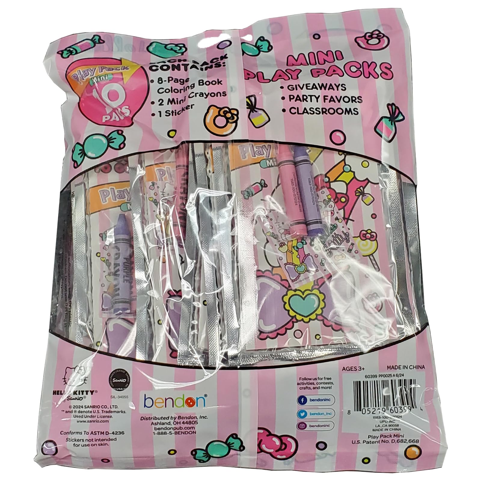 Snapklik.com : Bendon Hello Kitty Play Packs Hello Kitty Party Favors ...