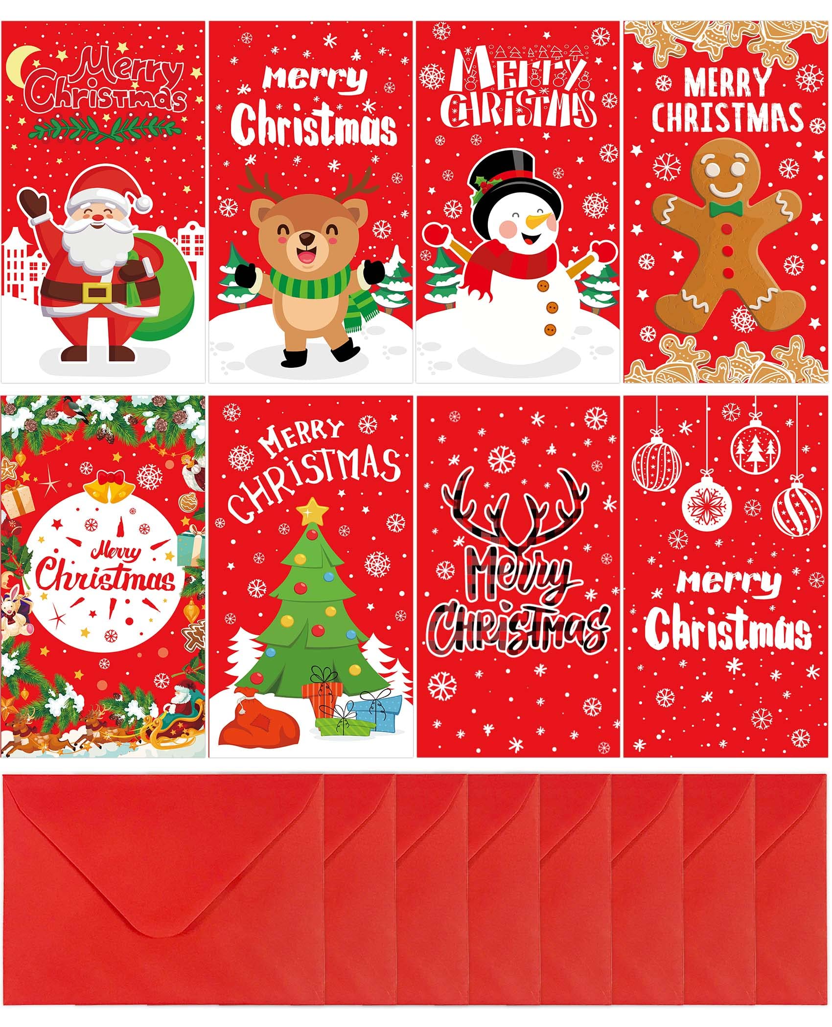 RMMD® Christmas Money Wallets for Cash Gift 16 PCS Christmas Money ...