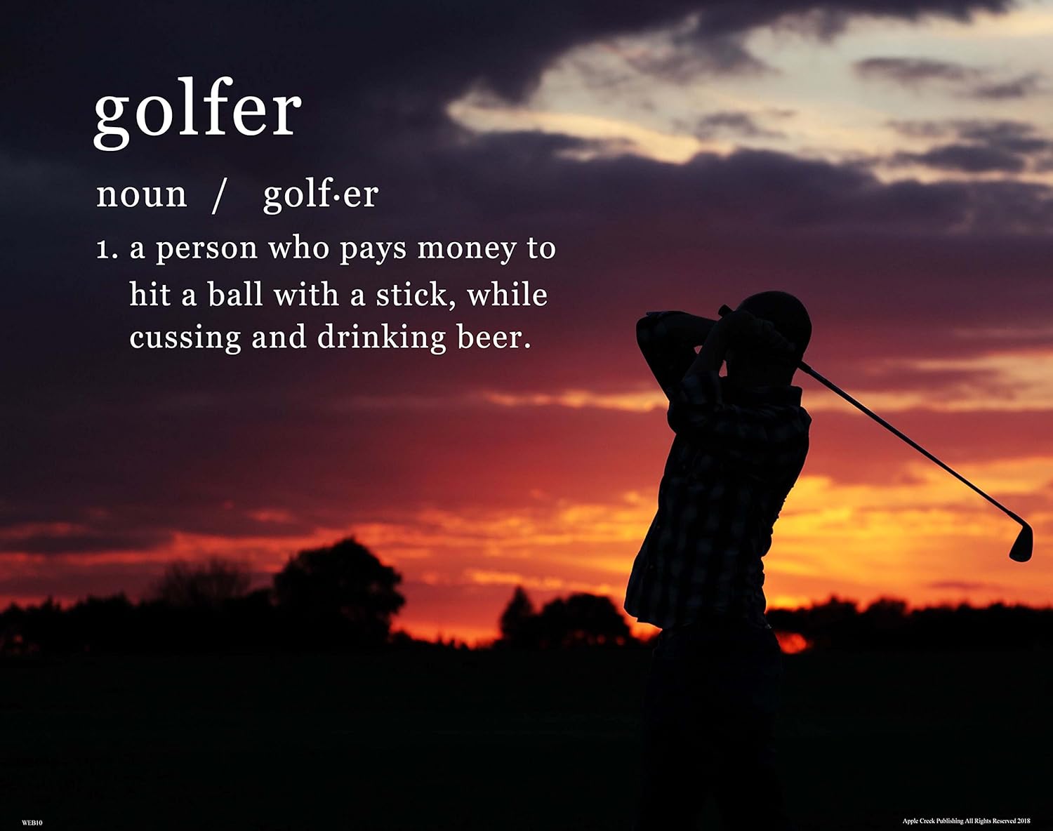 Amazon.com: Apple Creek Golfing Motivational Poster Art Print 11x14 ...