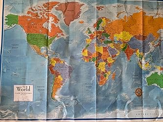 Amazon.com : Swiftmaps World Premier Wall Map Poster Mural 24h x 36w ...
