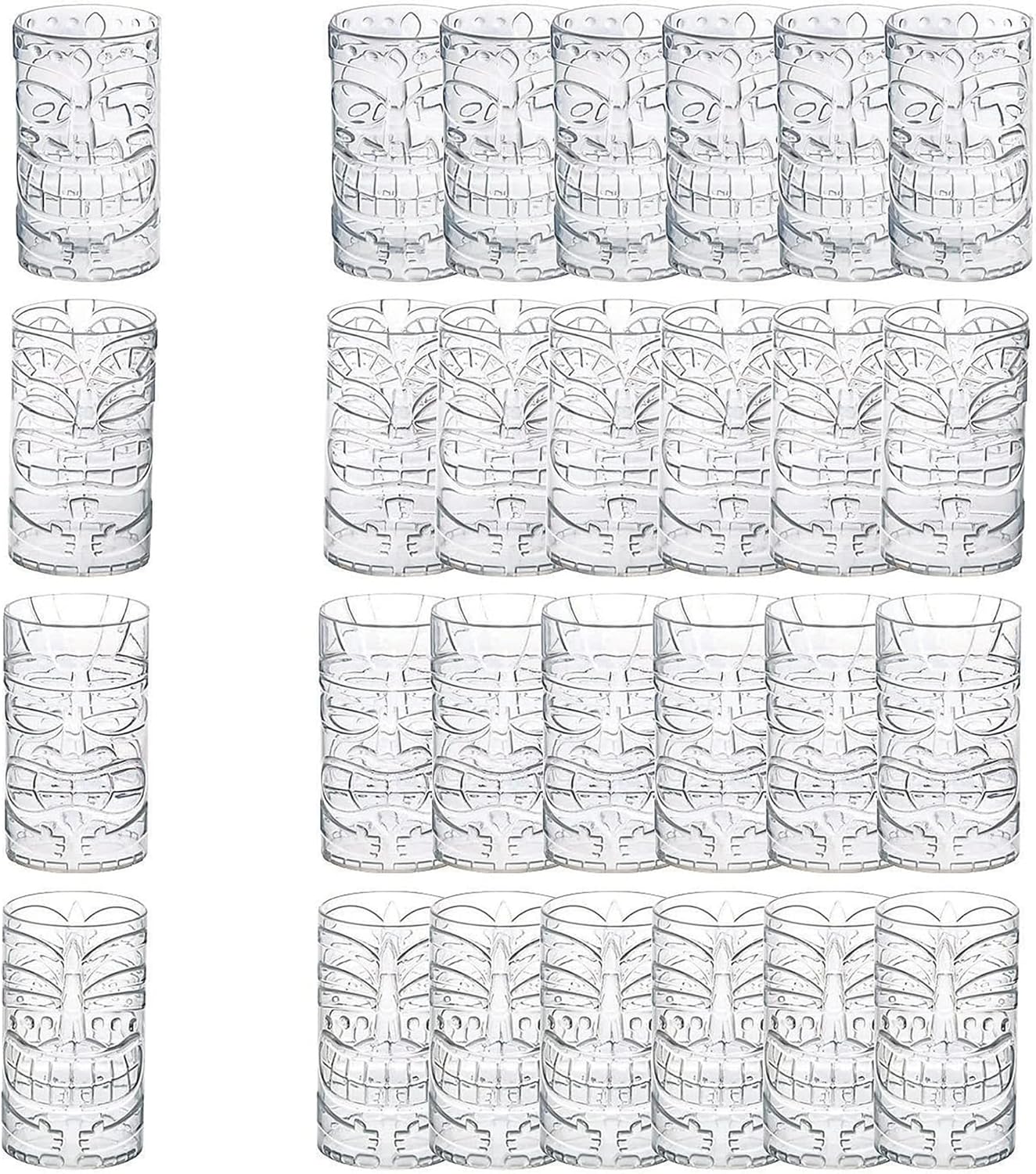 Amazon.com: Fun Express Bulk Clear Tiki Totem Plastic Cups, 24 Piece ...