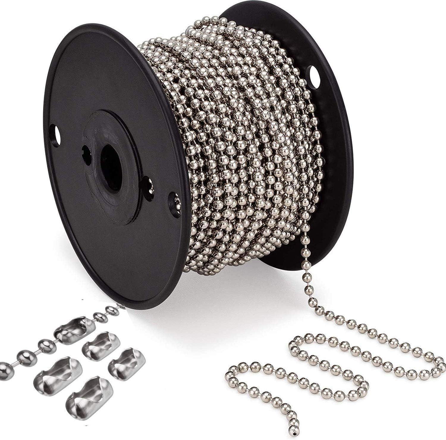Beaded Pull Chain Extension with Connector 10 Feet Beaded Roller Chain ...