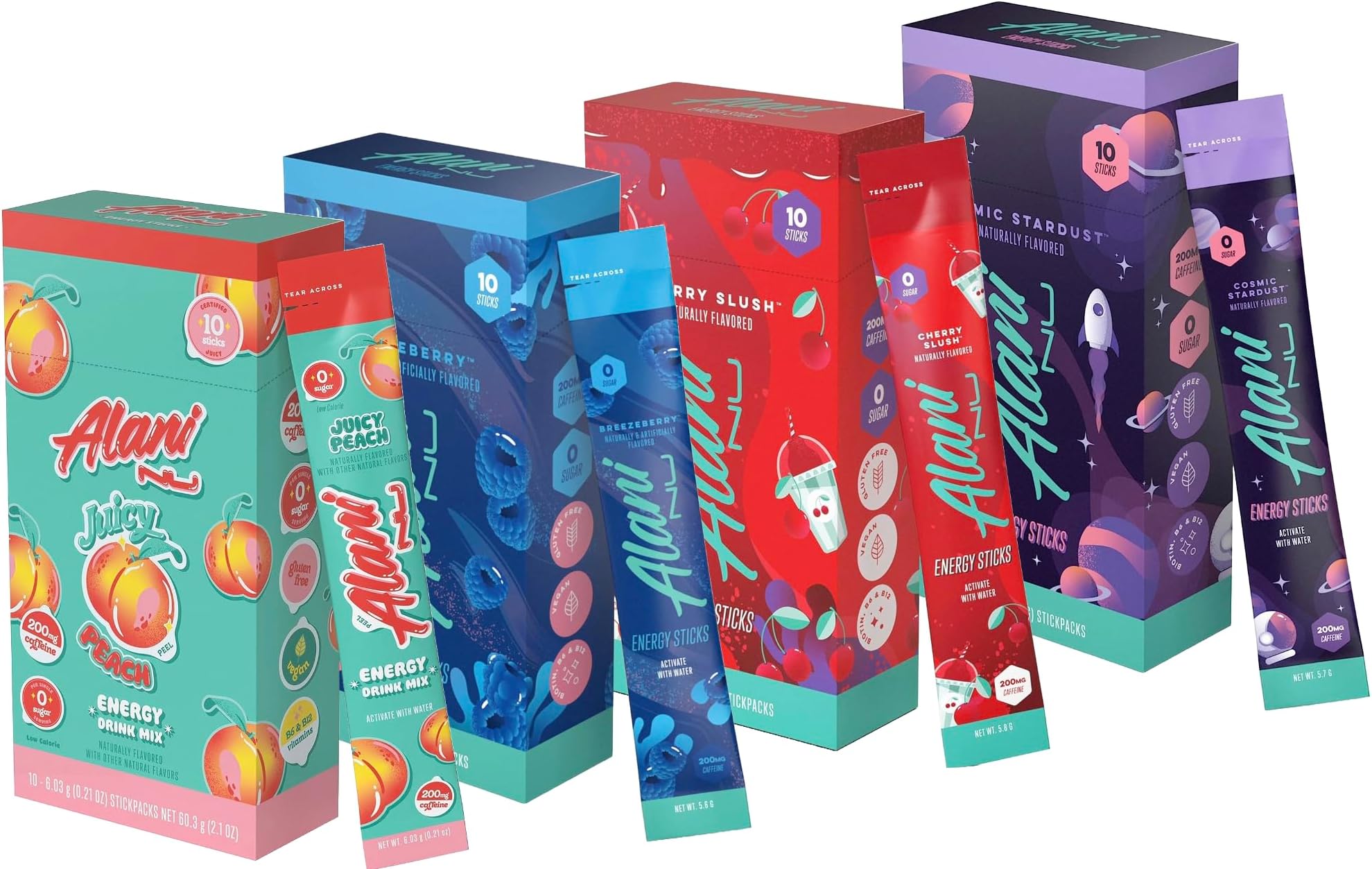 Amazon.com: Alani Nu Energy Sticks Variety Pack Bundle | Energy Drink ...