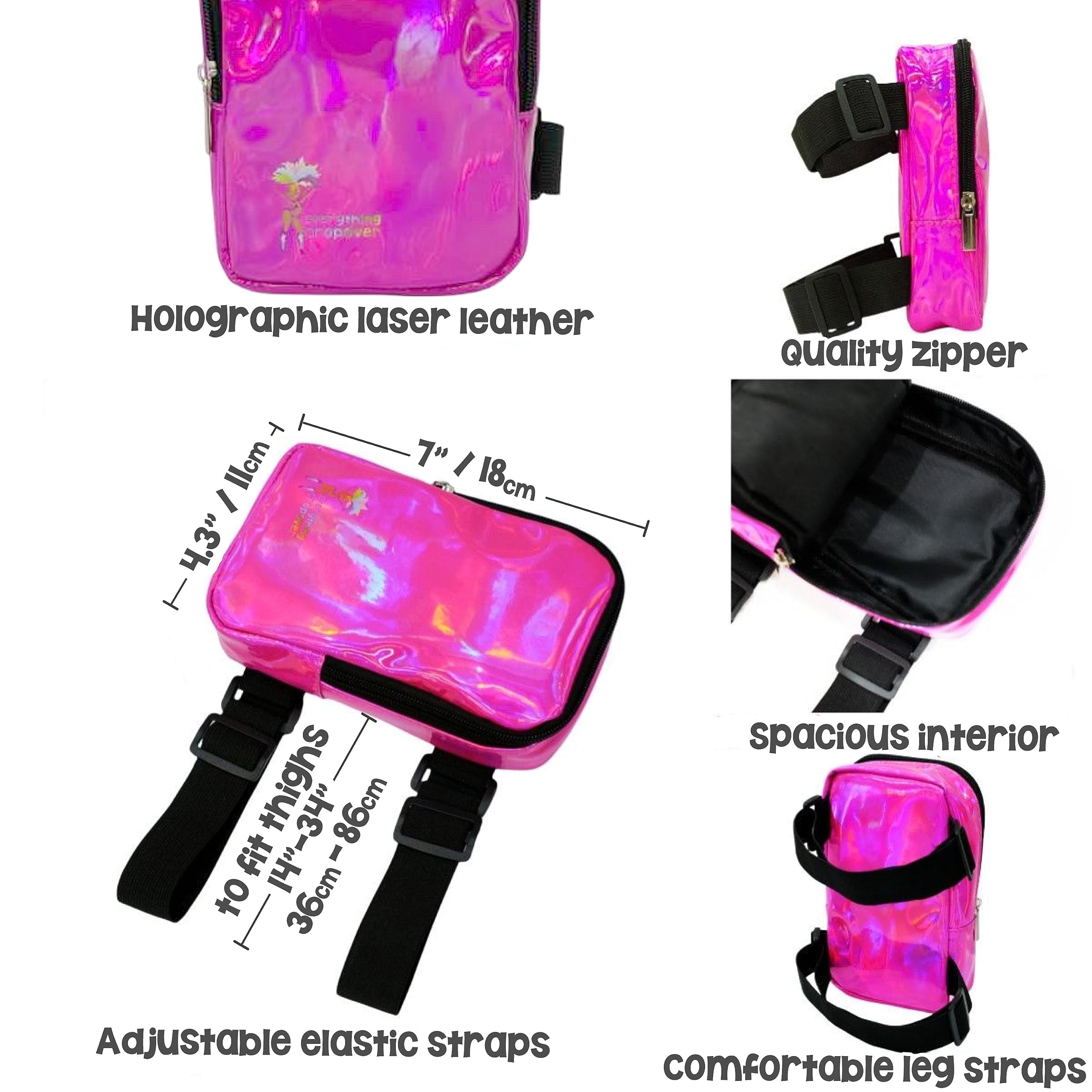Snapklik.com : Holographic Thigh Bag Leg Harness For Women Outdoor ...