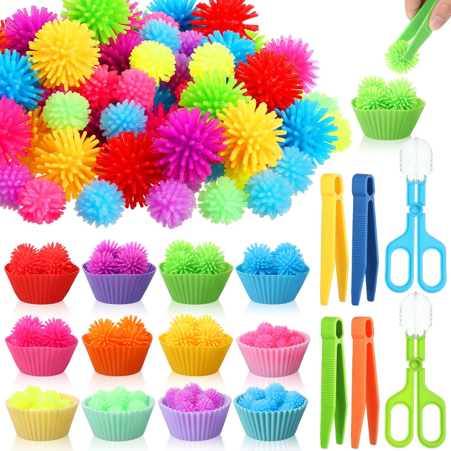 Amazon.com: Shappy 136 Pcs Fine Motor Toys Counting Sorting Sensory Bin ...