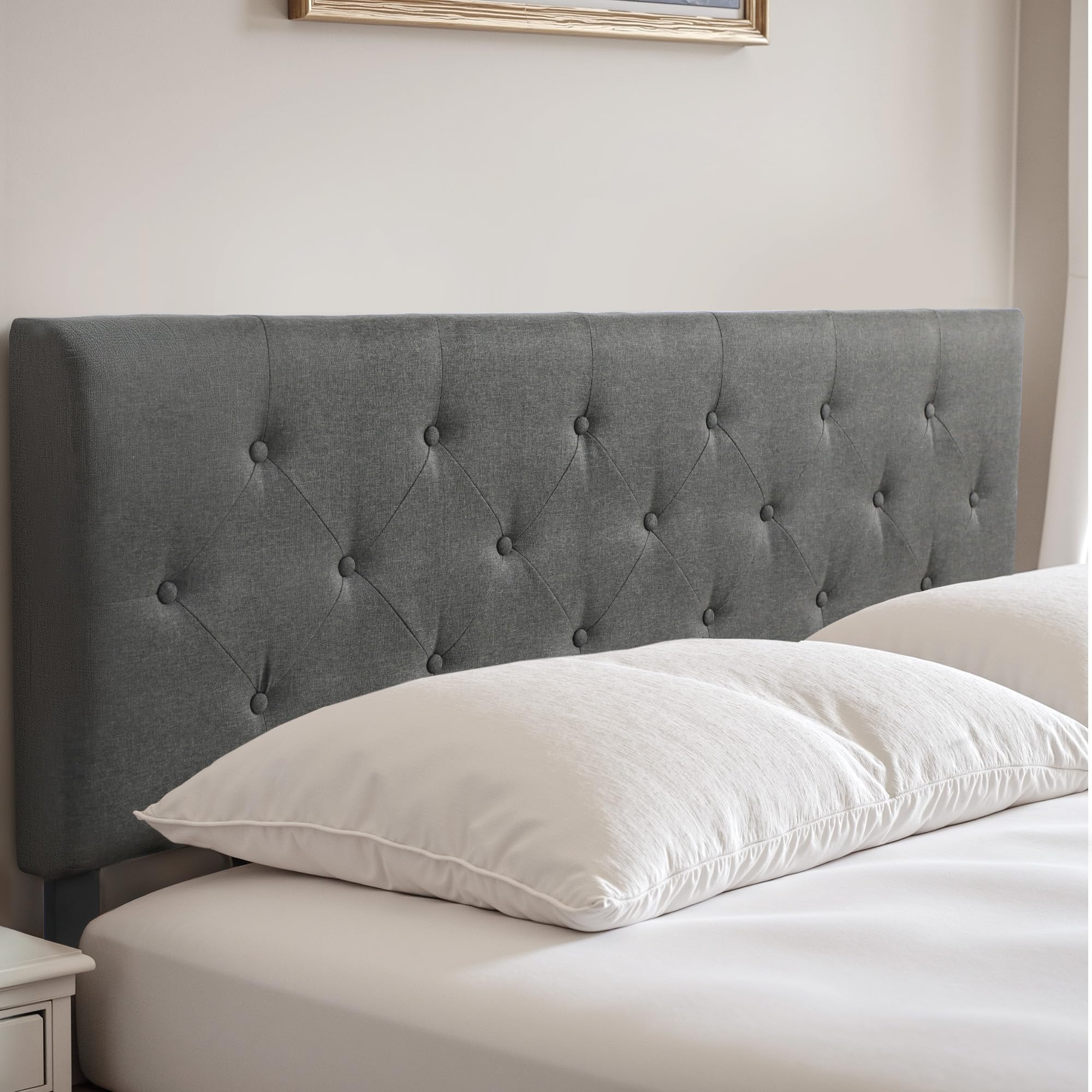 Amazon.com - Lifezone Upholstered Queen Size Headboard,Height ...