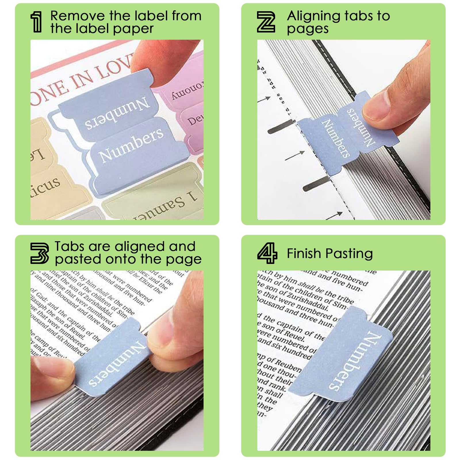 Snapklik.com : Nzzs Bible Tabs For Women And Man, Bible Book Tabs, 75 ...