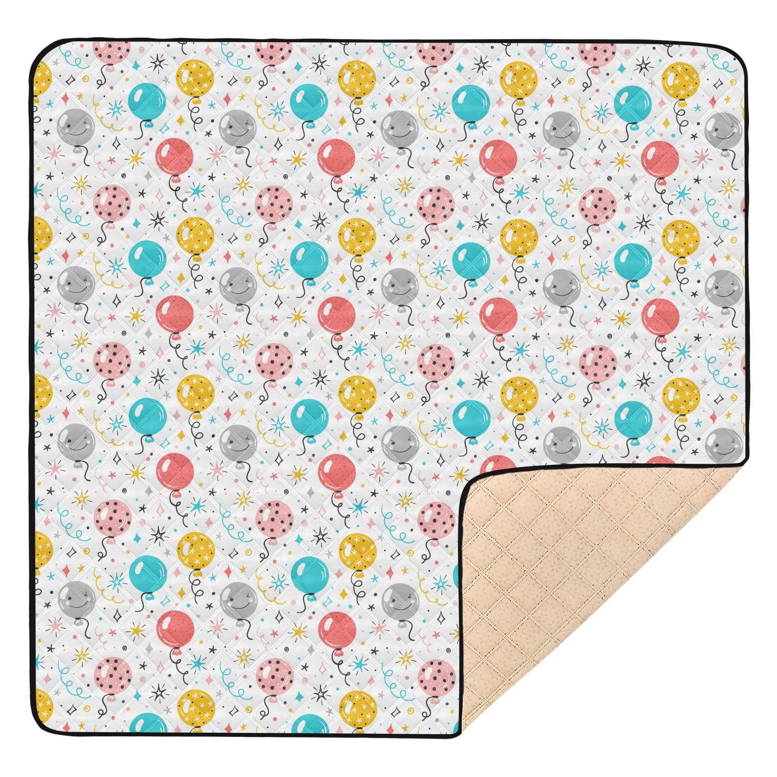 Amazon.com: Cute Balloons Stars Doodles Baby Play Mat Baby Crawling Mat ...