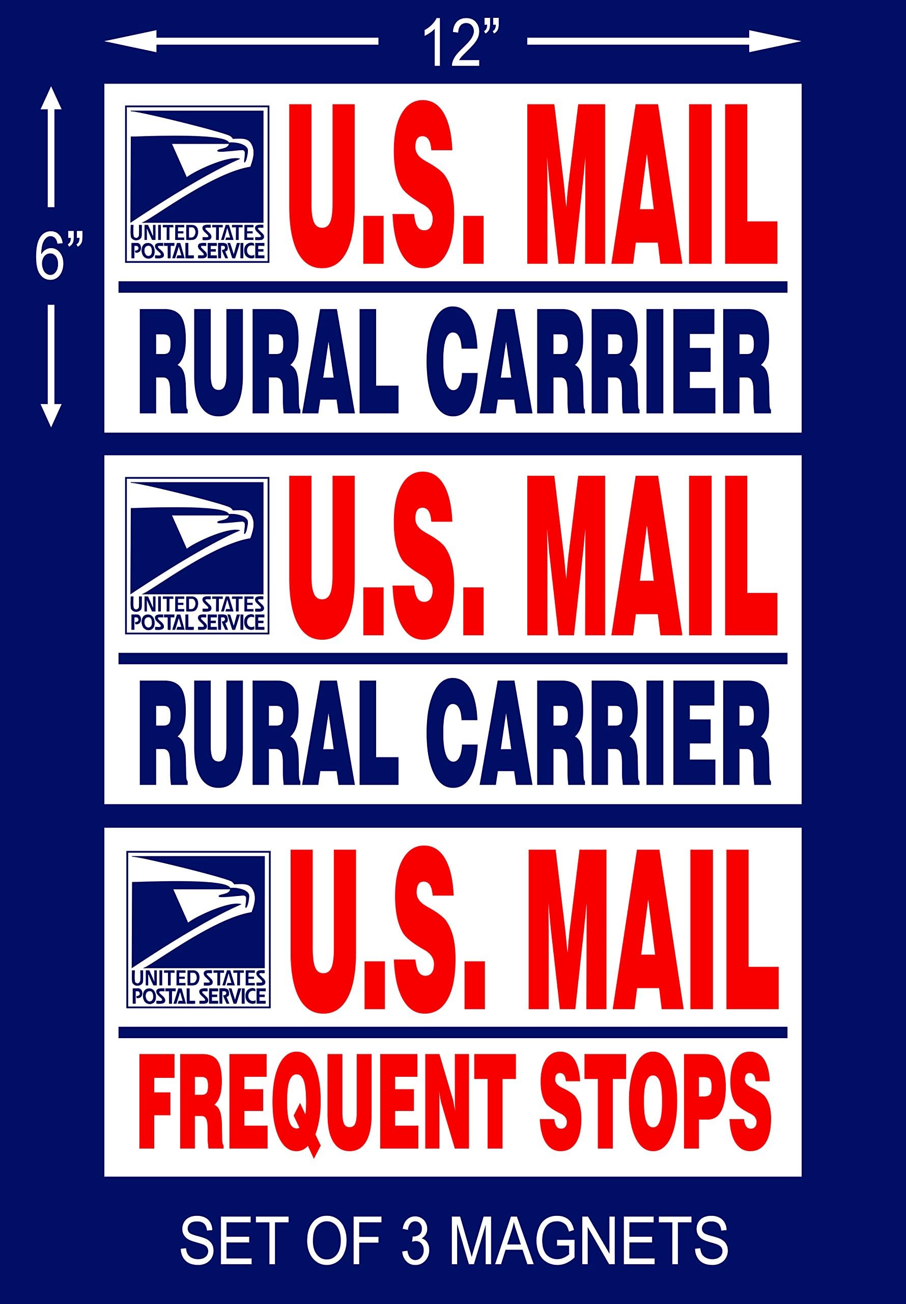 Amazon.com: Set of 3 U.S. Mail Delivery Magnetic Signs Rural Delivery ...