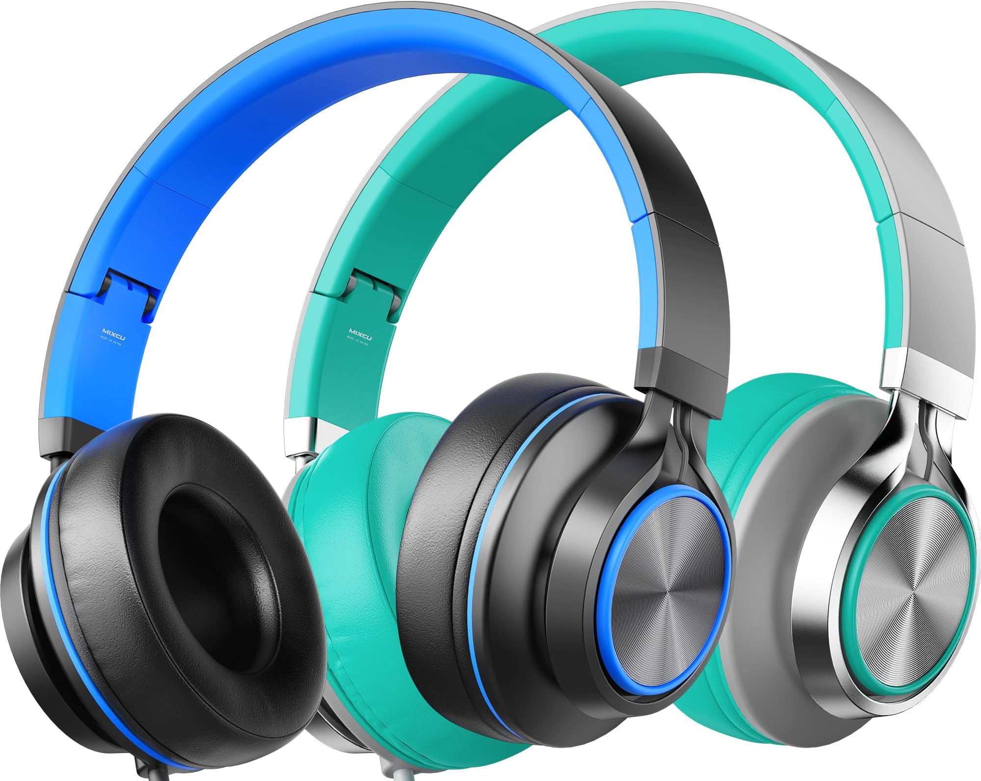 Amazon.com: MIXCU 2 Pack Kids Headphones Wired for School Classroom, Over-Ear Headsets for ...