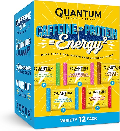 Quantum Energy Squares Variety 12-Pack Healthy Snack Bars - Future of ...