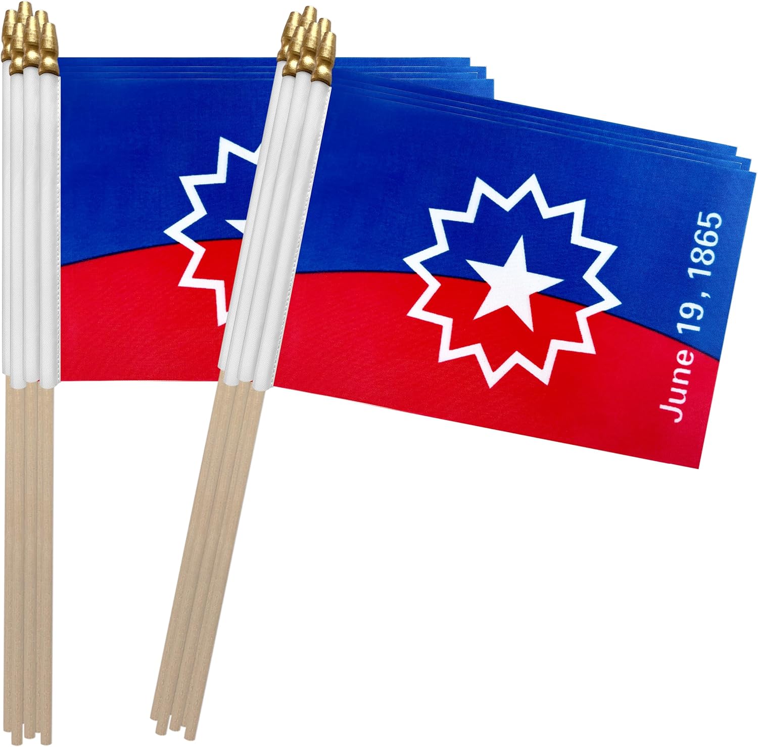 Amazon.com : TSMD Juneteenth Stick Flag Small Mini June 19th 1865 Black ...