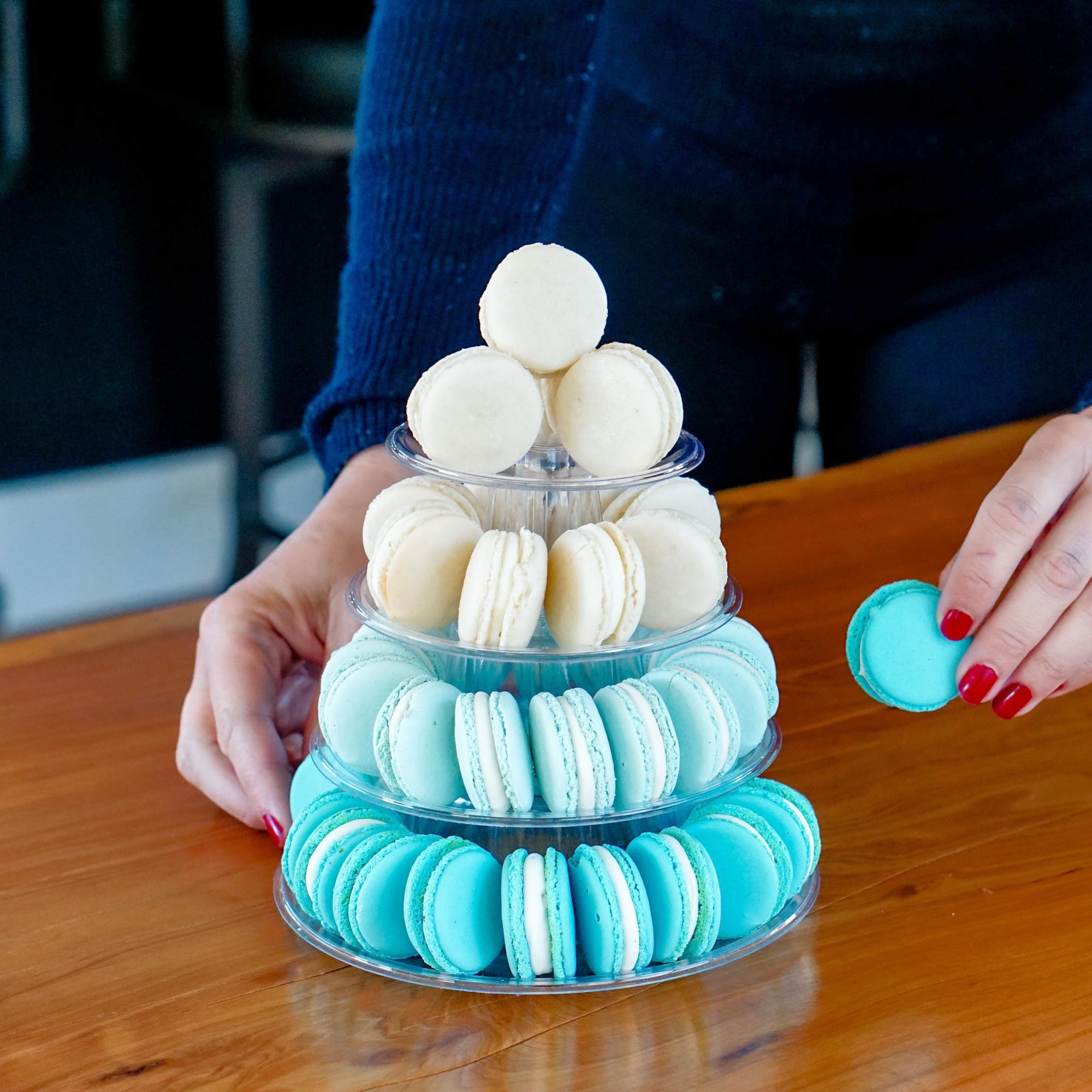 Amazon.com : Blue Macarons Assortment - Baby Shower Macaroons - It's a ...