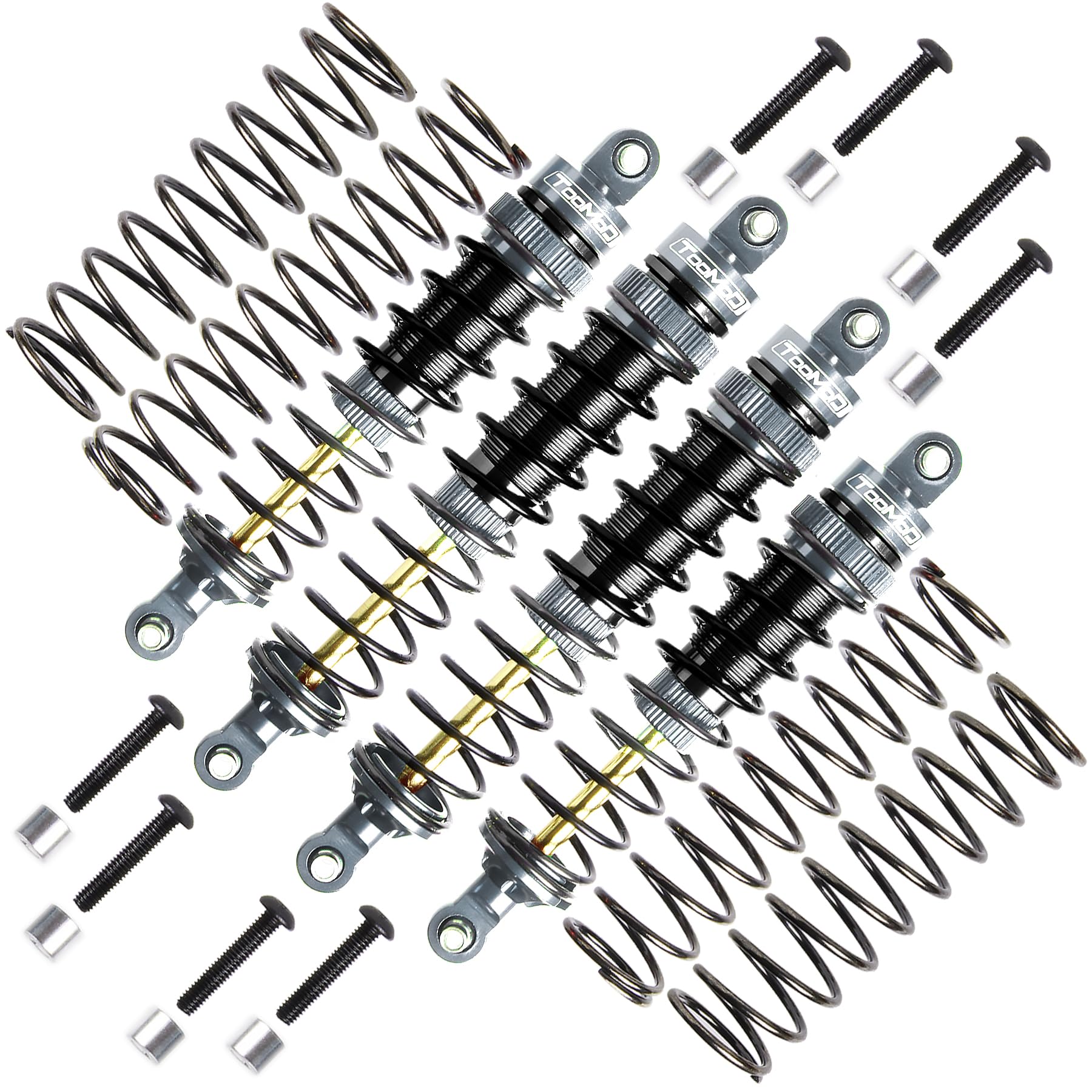 Amazon.com: TOOMOD 100/115mm RC Oil Shock Absorber Big Bore Damper for ...