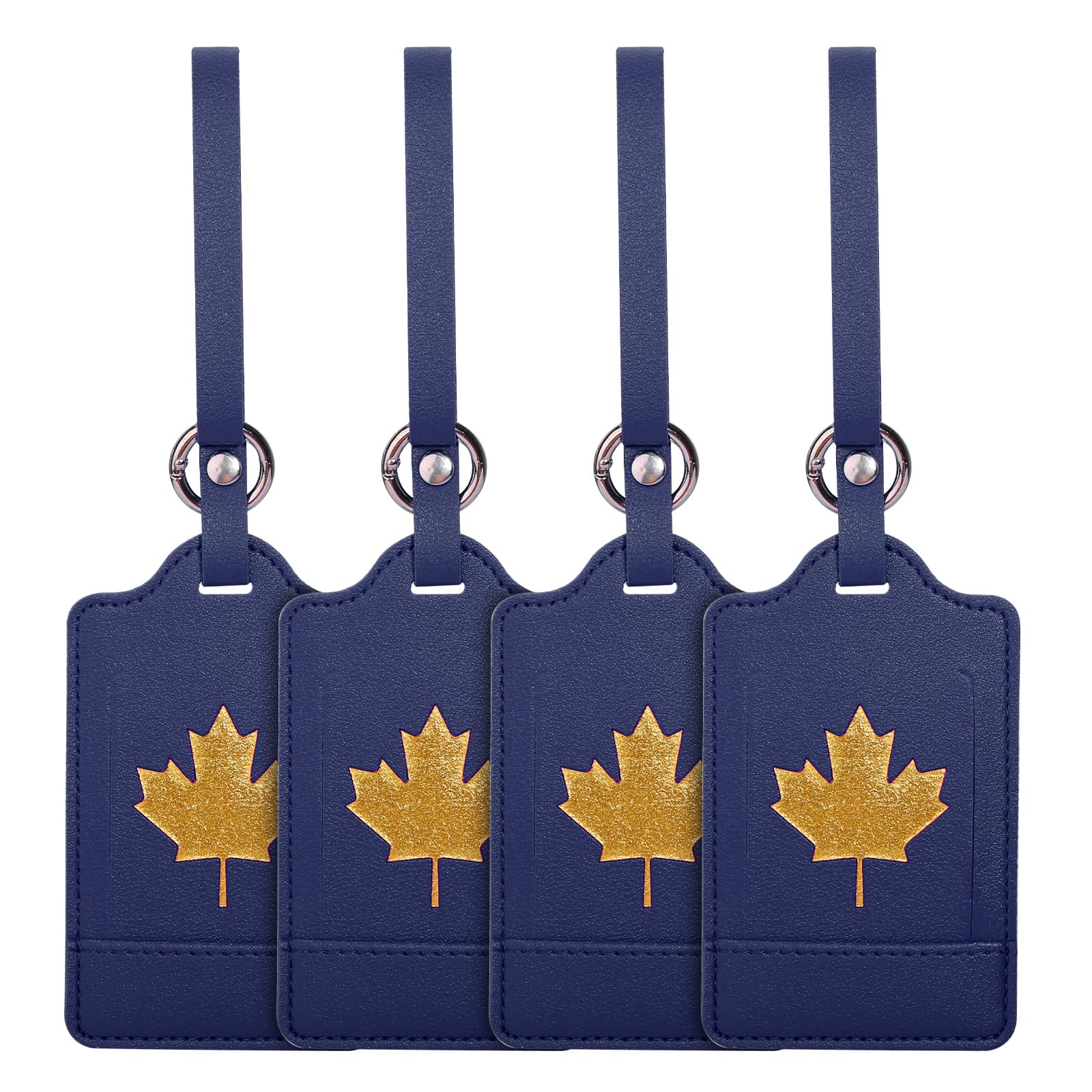 4 Pack Luggage Tag, Anyos PU Leather Travel Bag Labels Suitcase Baggage ...