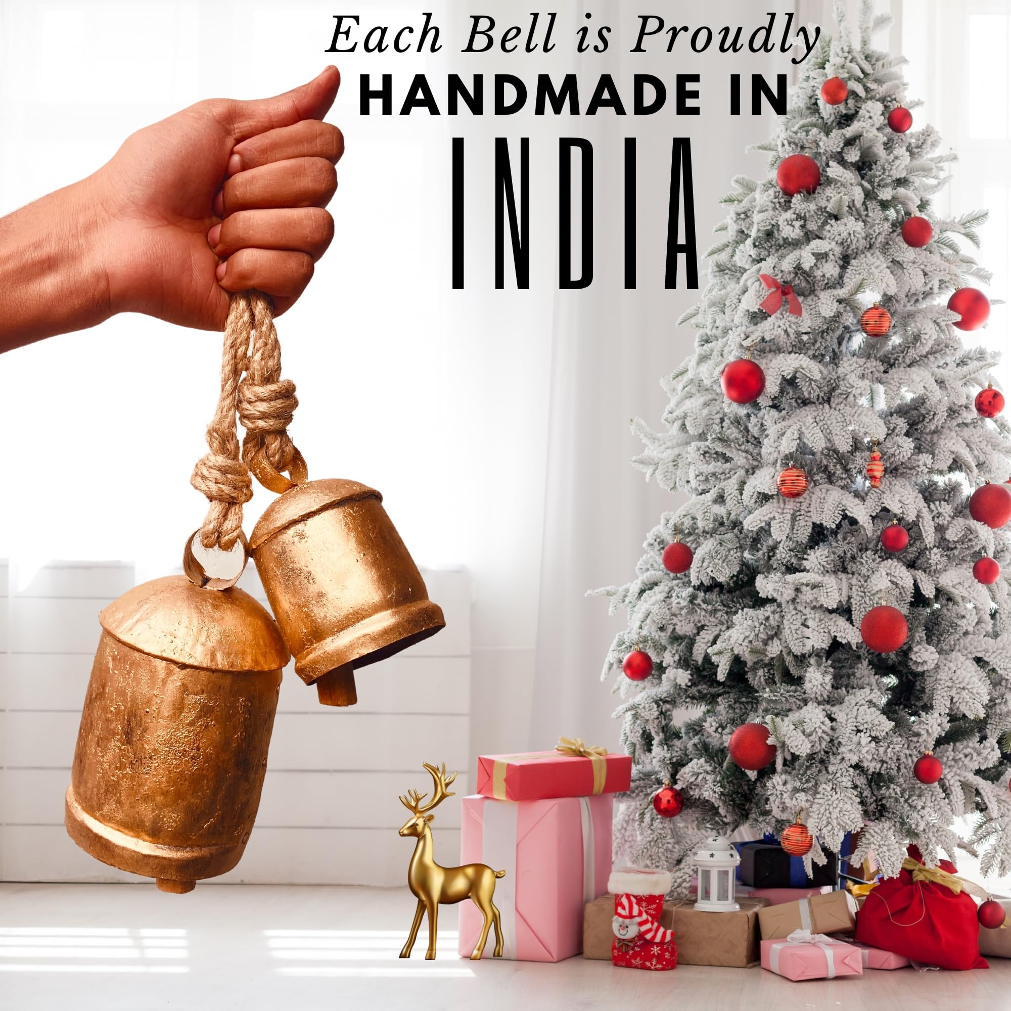 Snapklik.com : Rustic Decorative Bells Set Of 2 - Giant Harmony Cow ...