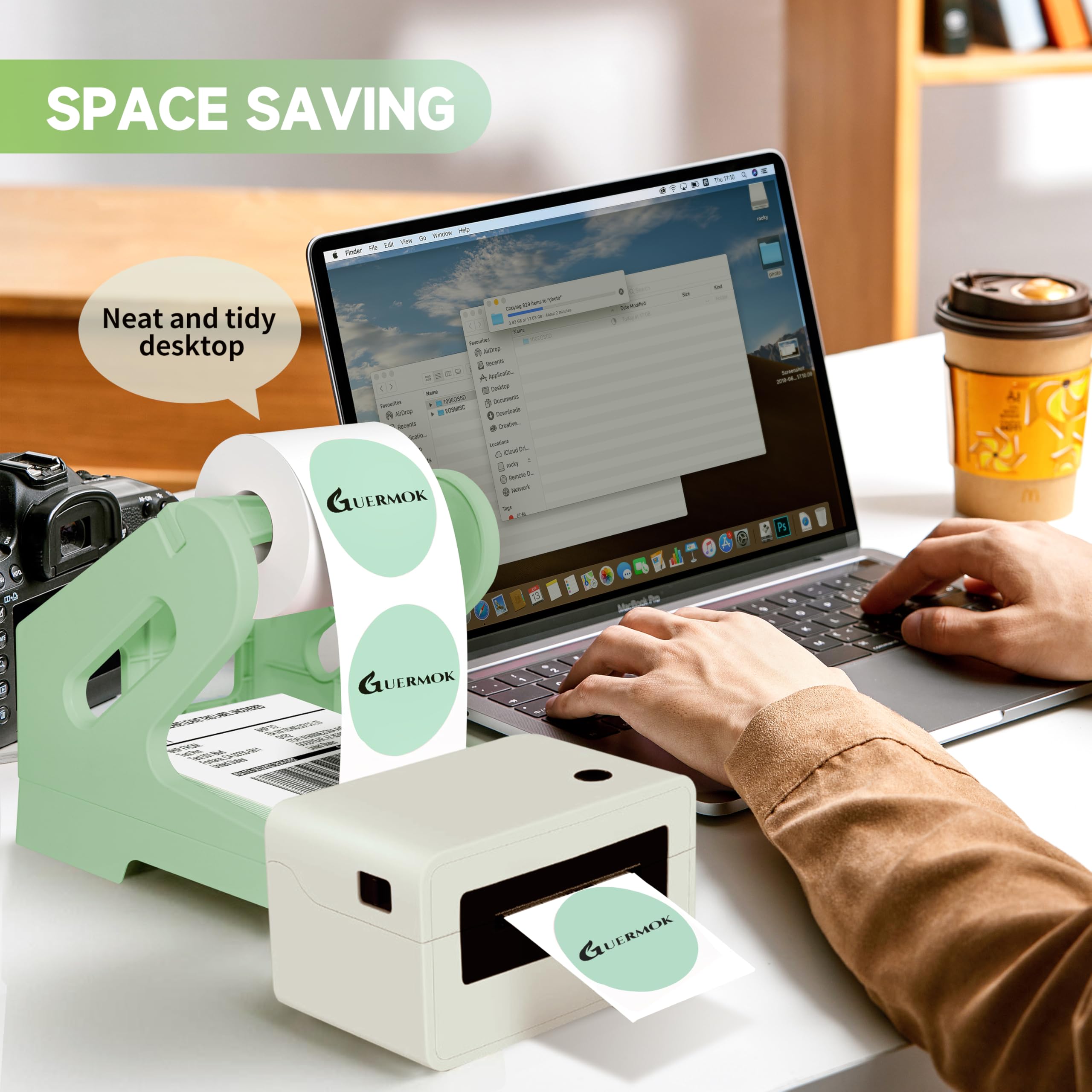 Snapklik.com : Guermok Thermal Shipping Label Holder For Rolls & Fan ...