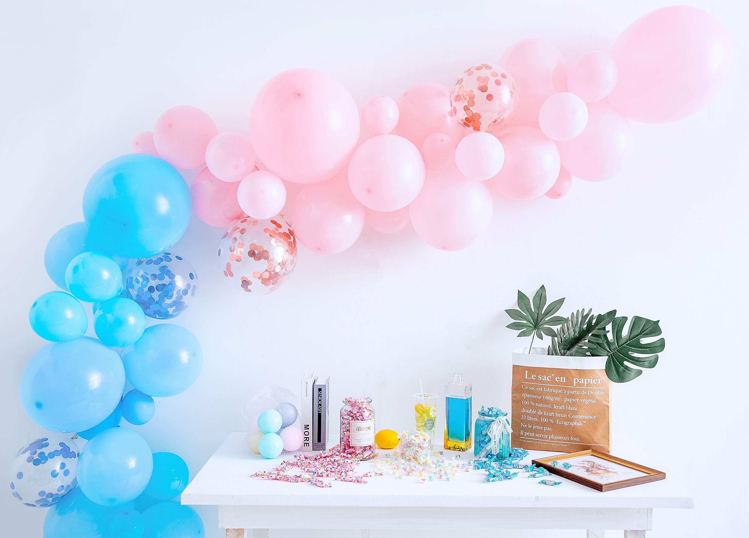 Buy 66pc baby gender reveal decorations| pink and blue balloons| baby ...