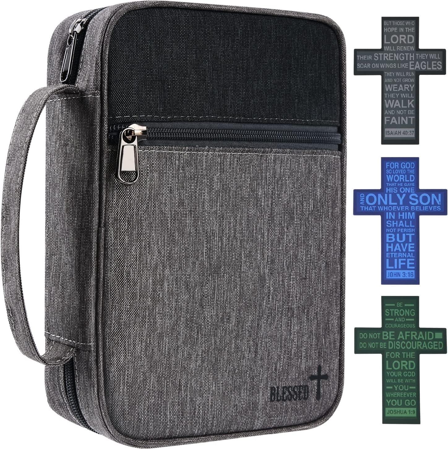 Amazon.com: Bible Cover Case for Men, Scripture Study Carrying Book ...
