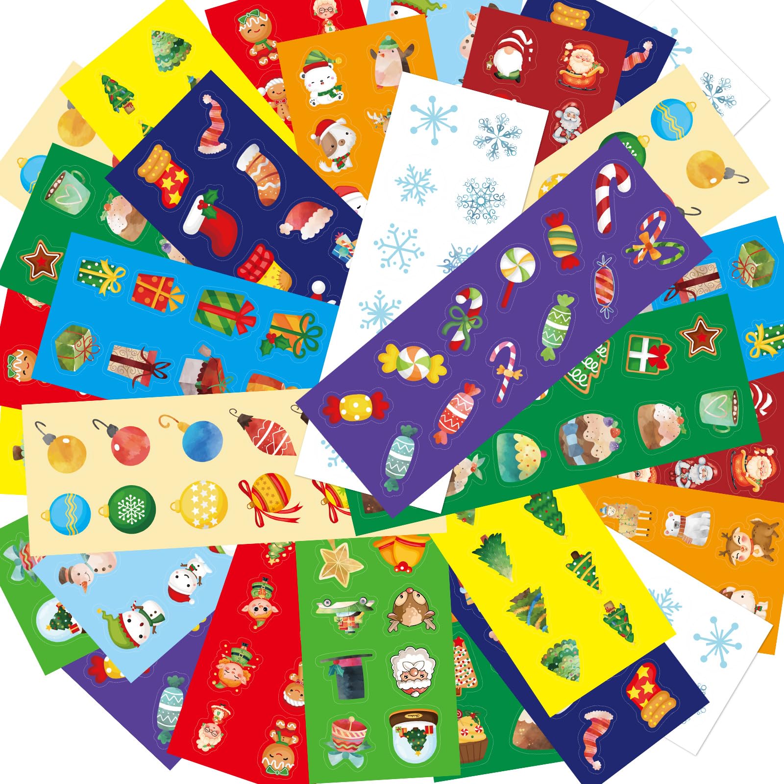 Amazon.com: Christmas Stickers for Kids 120 Sheets Assortment 1440 ...