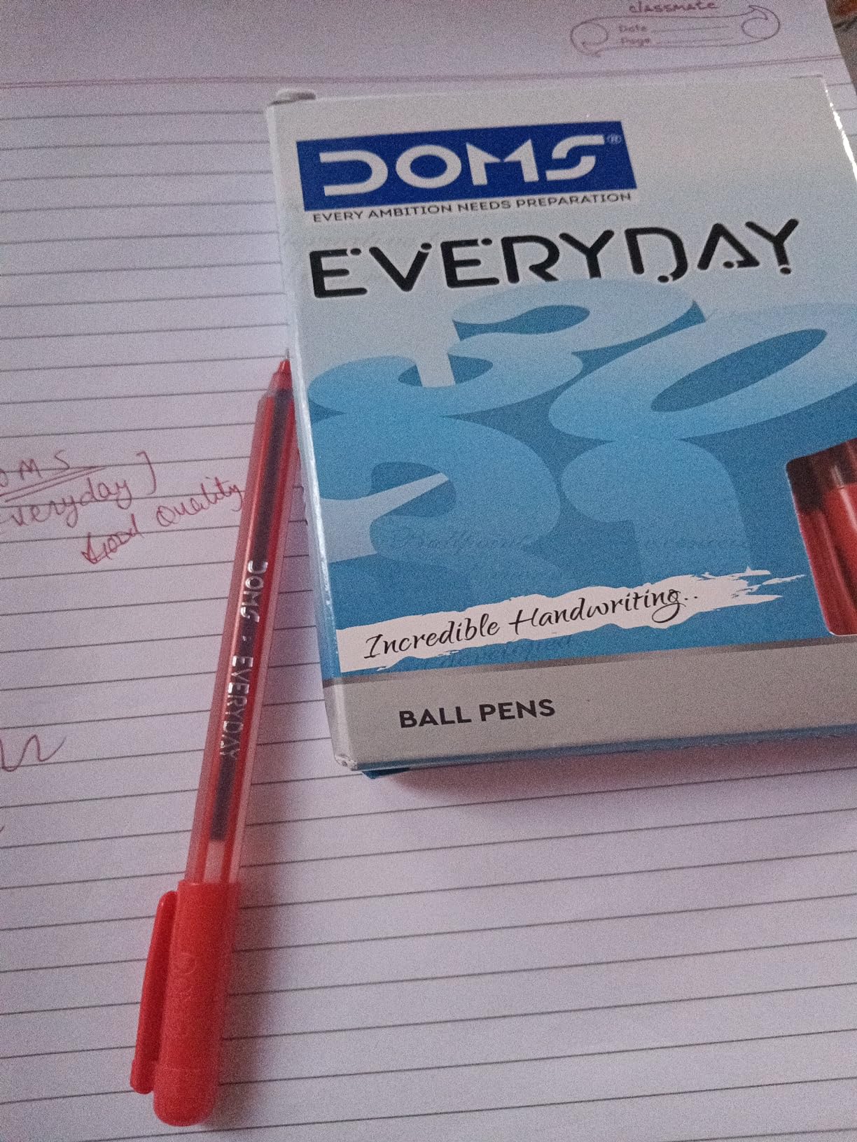 DOMS DF 0.6 GL Ball Point Pens (Red, Pack of 20) : Amazon.in: Office ...