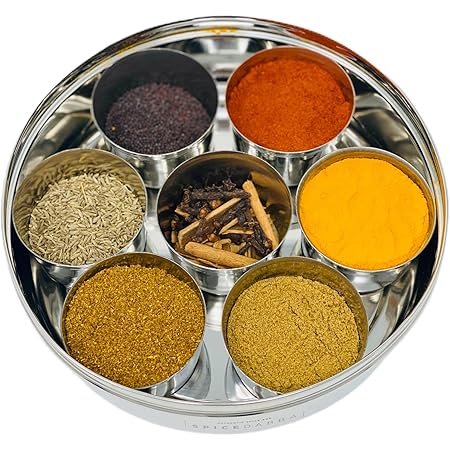 Amazon.com: SHREESHANAIK Stainless Steel Masala Box,Stainless Steel ...