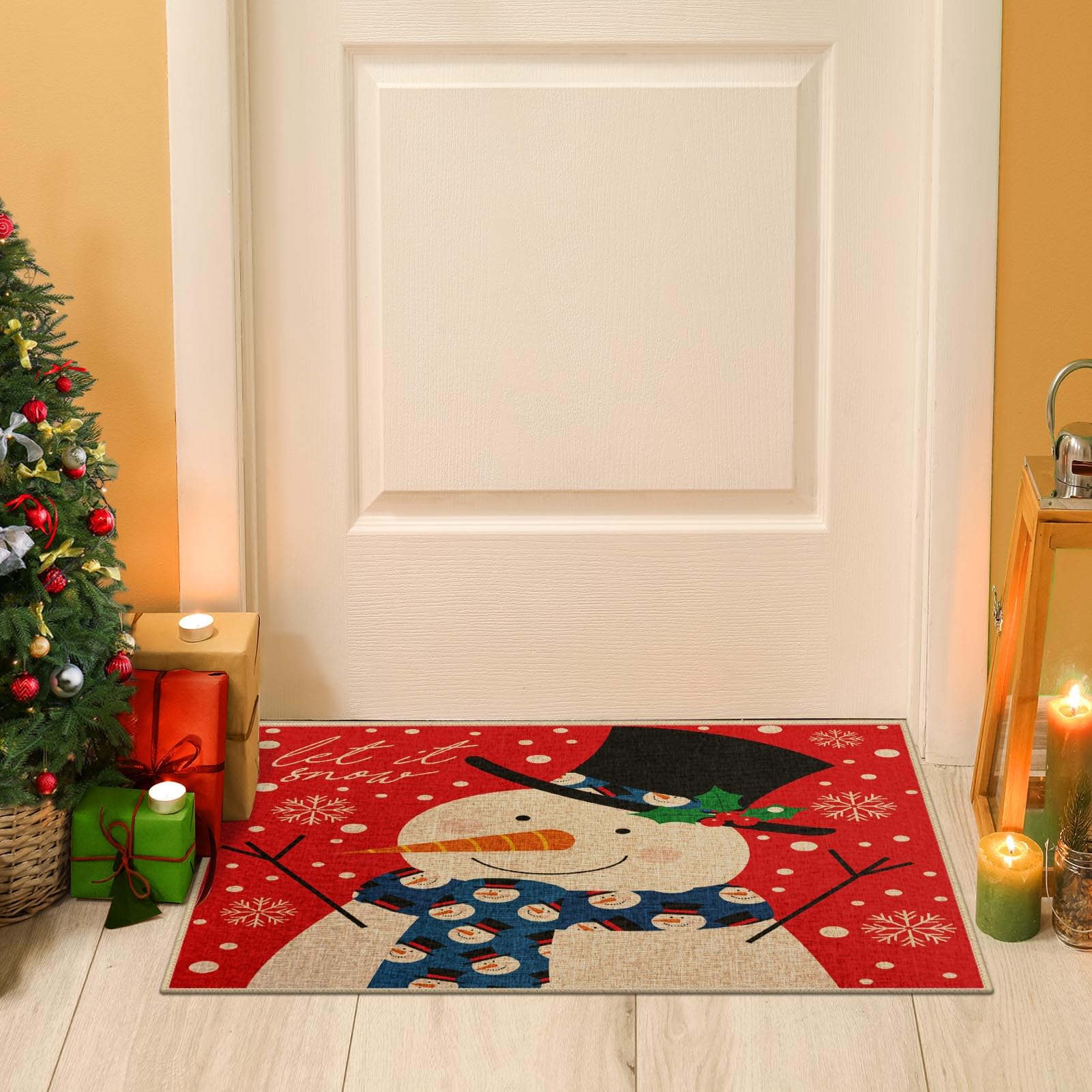 Snowman Doormat 28x17 Inch, Snowman Door Mat Indoor, Snowman Winter ...
