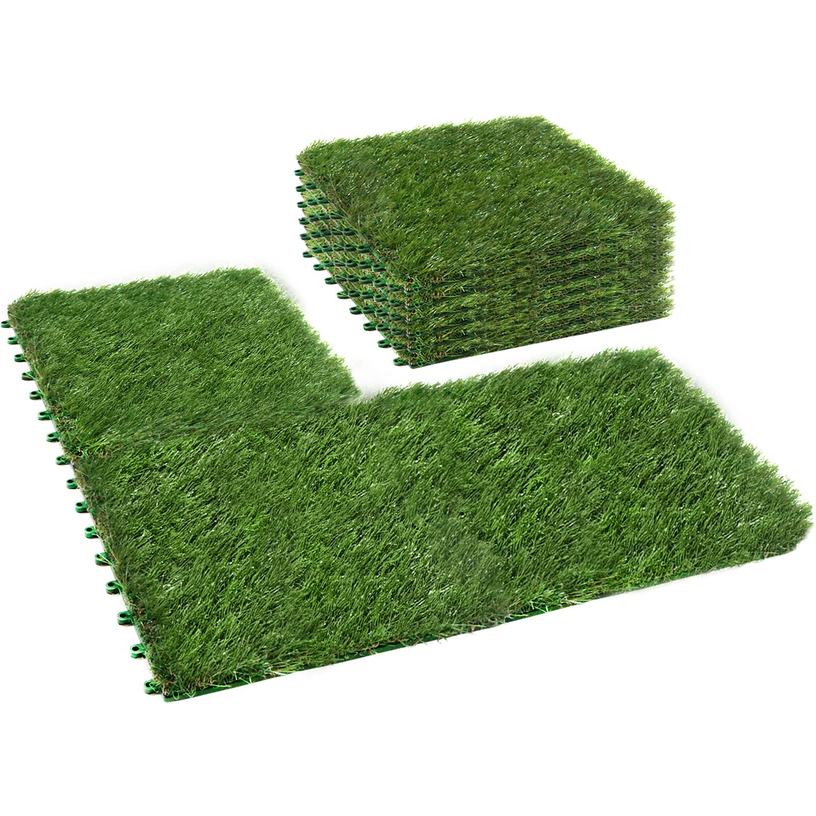 Snapklik.com : NQN 9 Pack Upgraded Artificial Grass Turf Tile ...