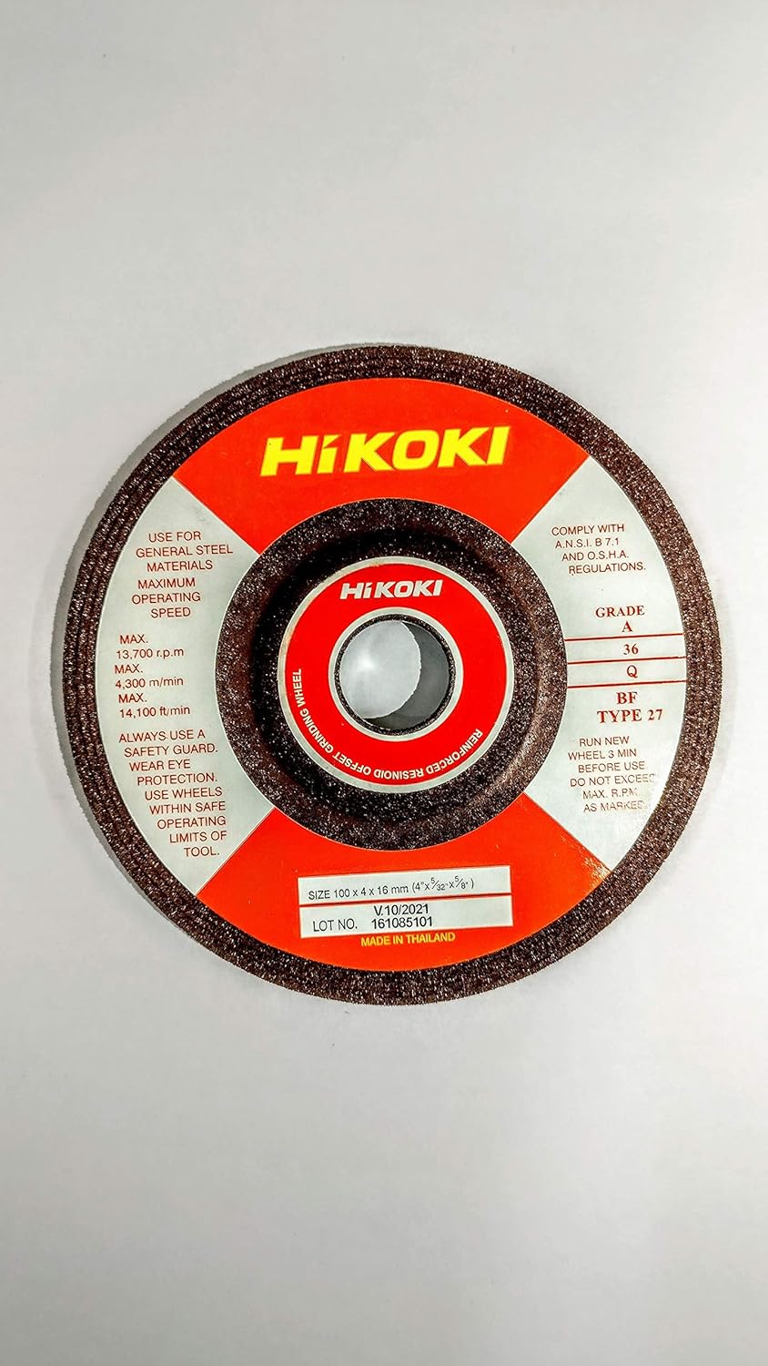 Hikoki Hitachi 4 inch Grinding Wheel (Brown) - Pack of 25 Pieces ...