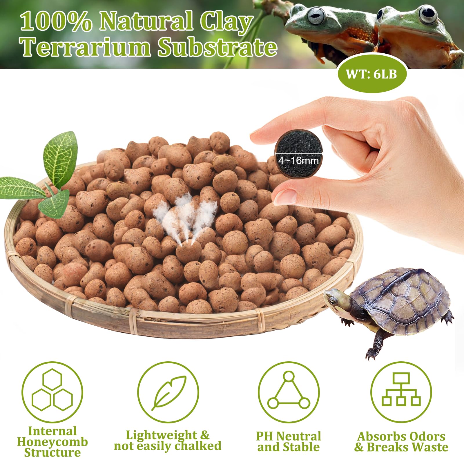 Snapklik.com : Riare 6LBS Expanded Clay Balls Terrarium Substrate For ...