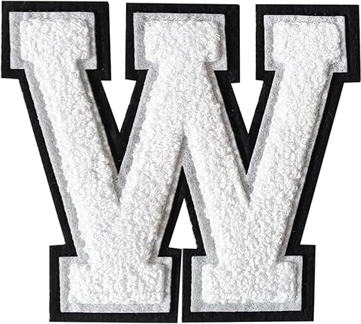 Amazon.com: 3Pcs Chenille Letter Patches Iron on Patches Varsity Letter ...