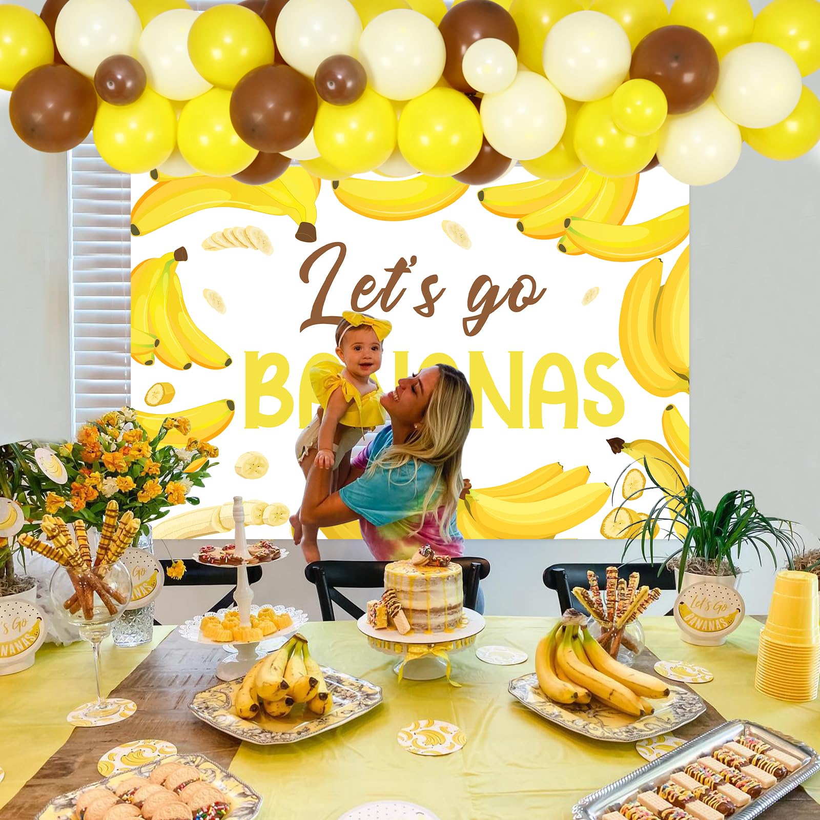 Tropical Fruit Party Supplies Sursurprise Banana Party Decorations Kit ...