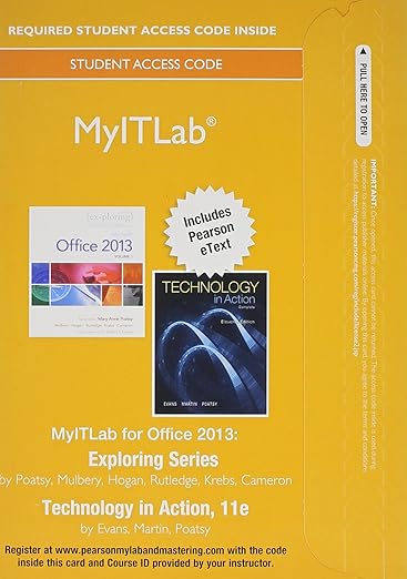 Mylab It with Pearson Etext - Access Card - For Exploring 2013 with ...