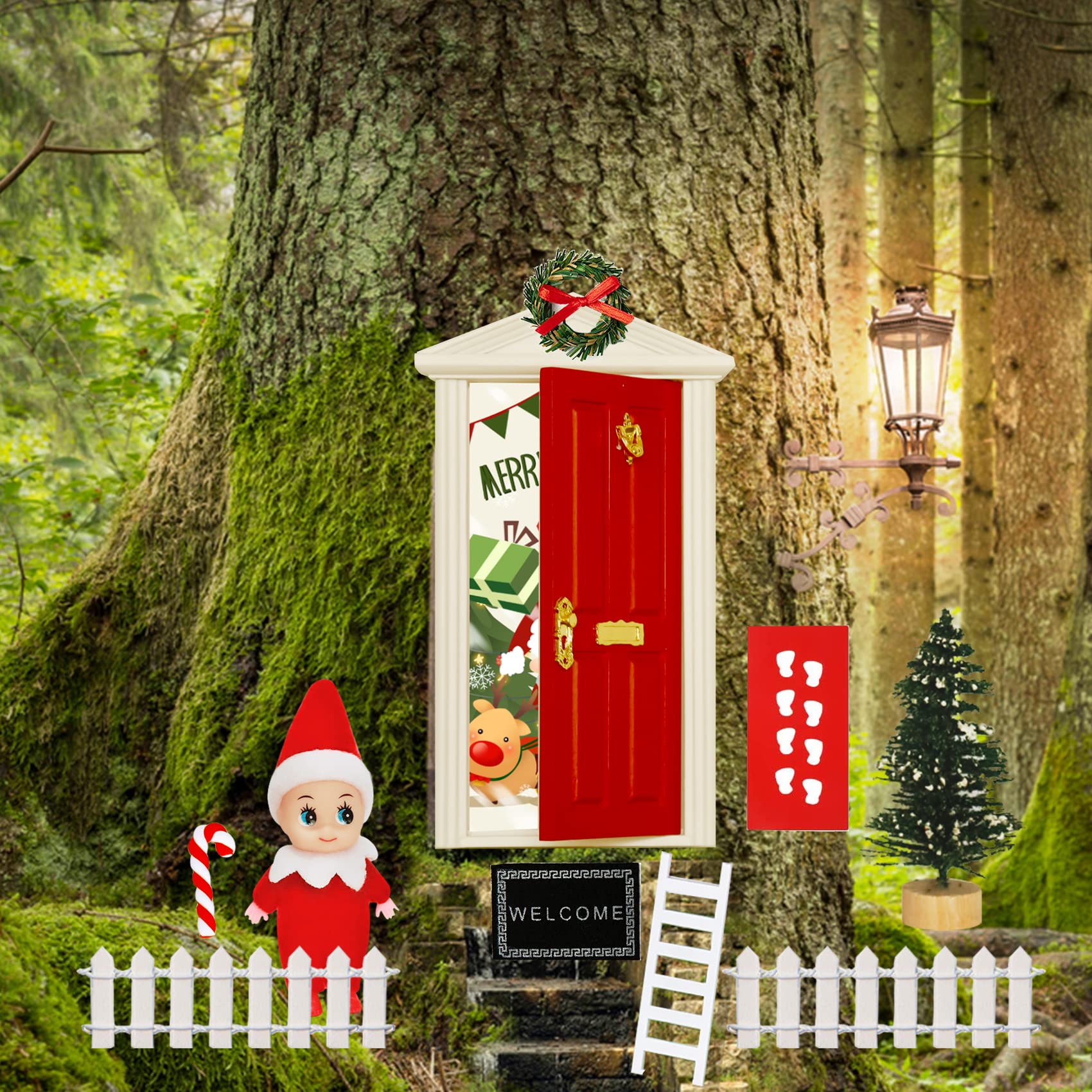 Christmas Red Elf Door on the...B0B8ZJ7LVS | Encarguelo.com
